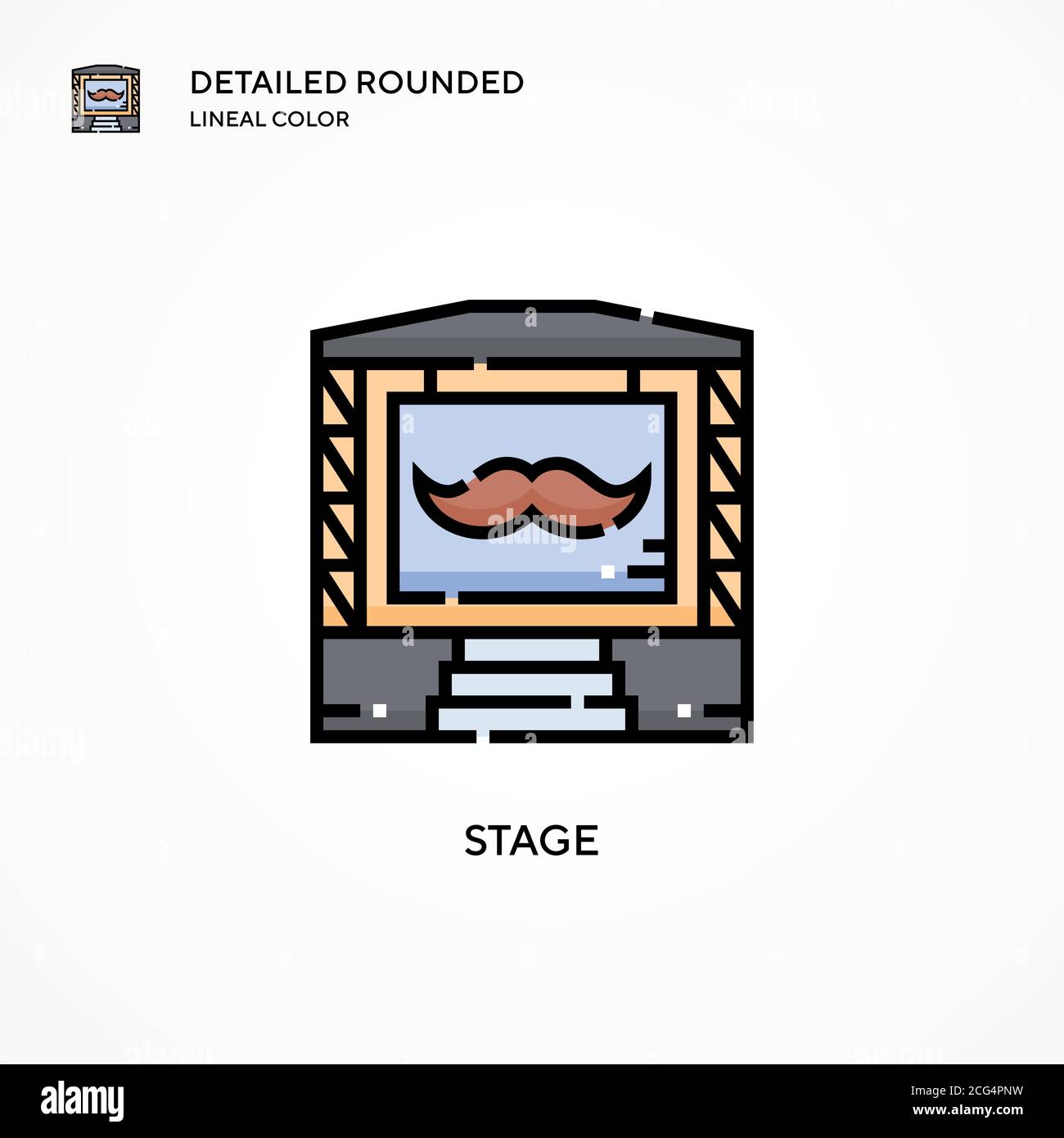 Stage vector icon. Modern vector illustration concepts. Easy to edit ...