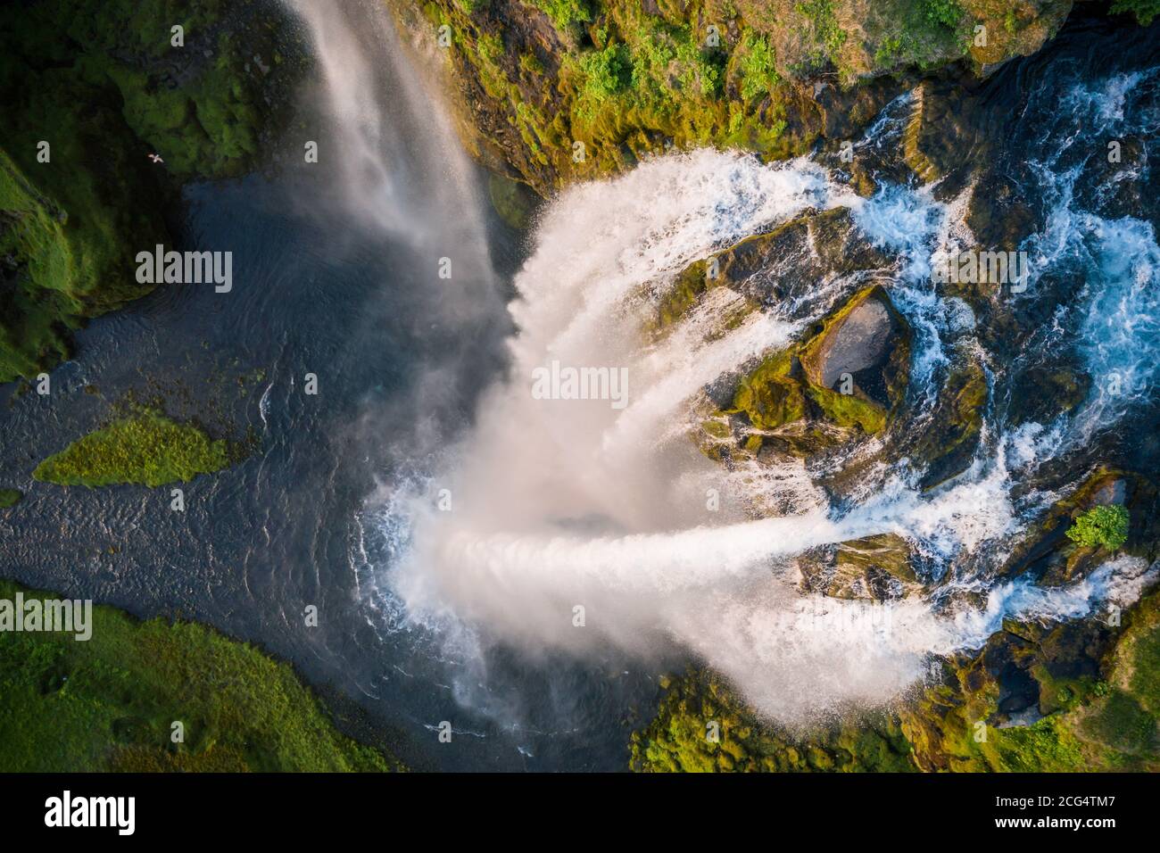 Dramatic aerial view powerful waterfall hi-res stock photography and ...
