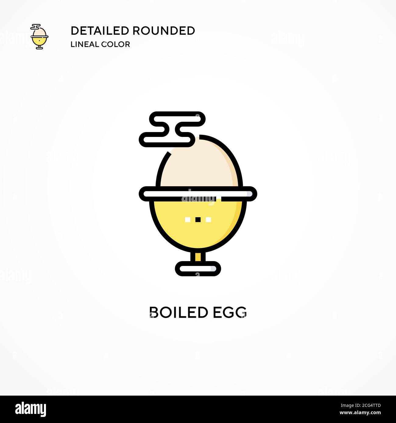 Boiled egg vector icon. Modern vector illustration concepts. Easy to ...