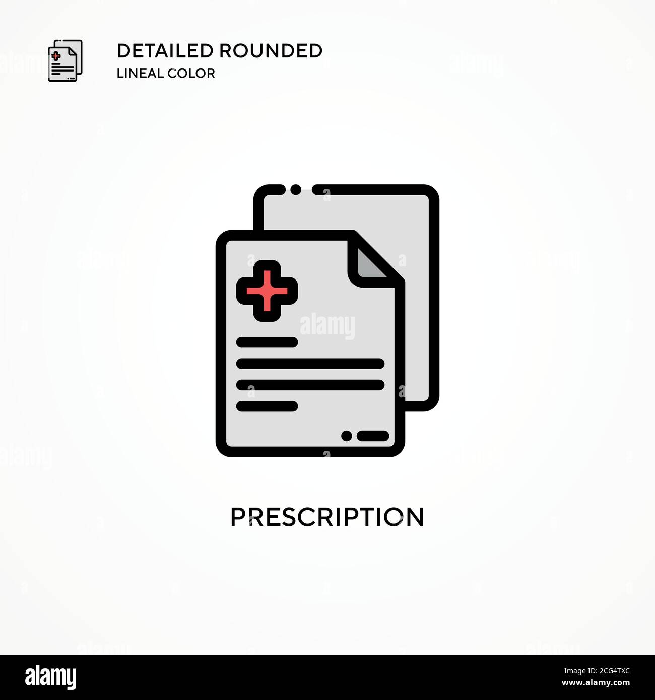 Prescription vector icon. Modern vector illustration concepts. Easy to ...
