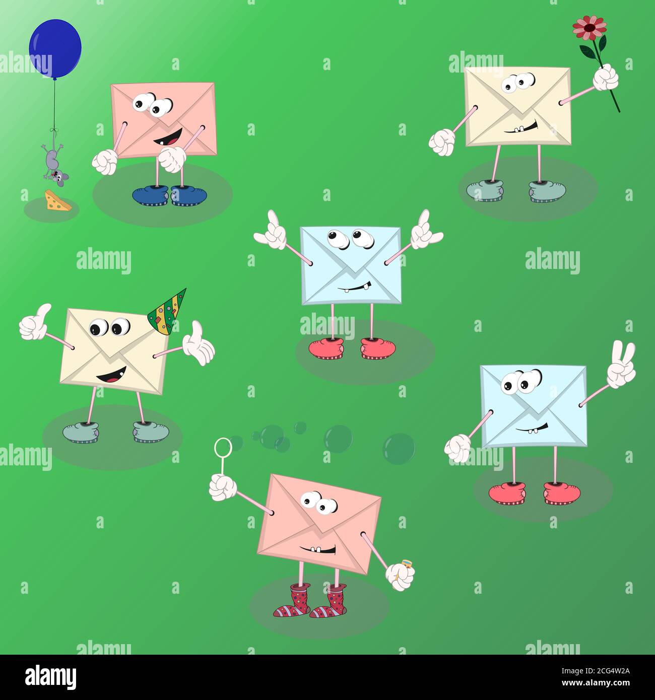 Hand-drawn in cartoon style with a stroke. Drawing for cards, banners ...