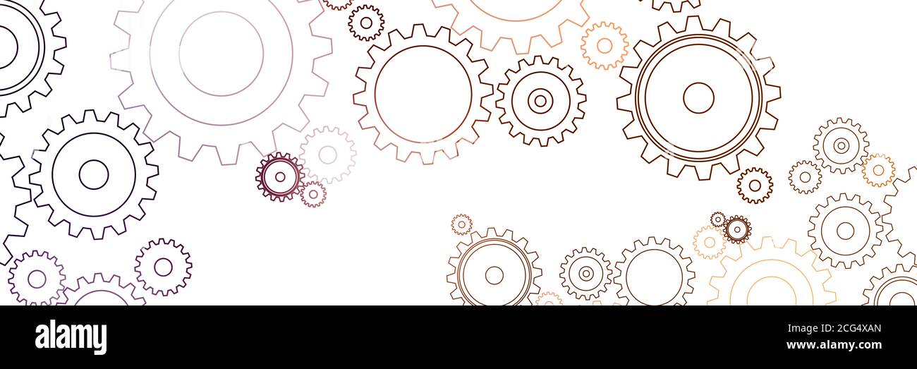 Large cog wheels on the headline background Stock Photo - Alamy