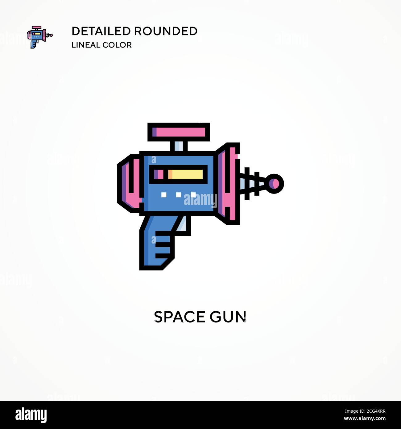 Space gun vector icon. Modern vector illustration concepts. Easy to ...