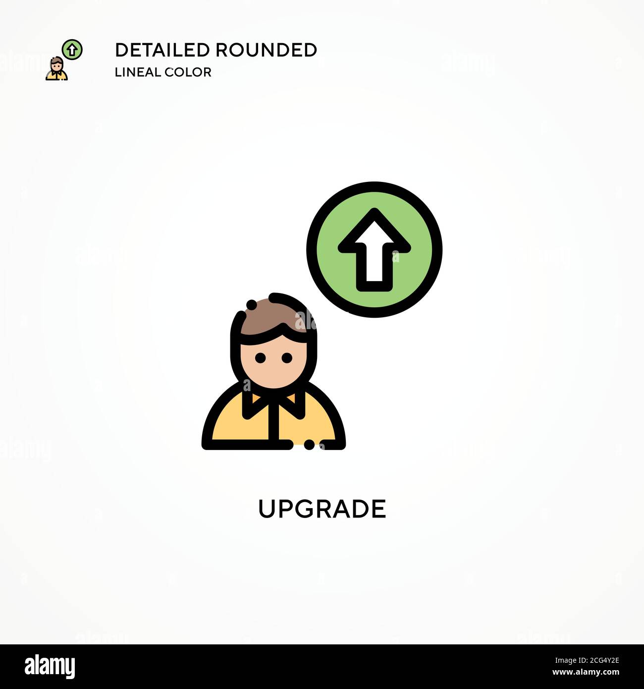 Upgrade vector icon. Modern vector illustration concepts. Easy to edit ...