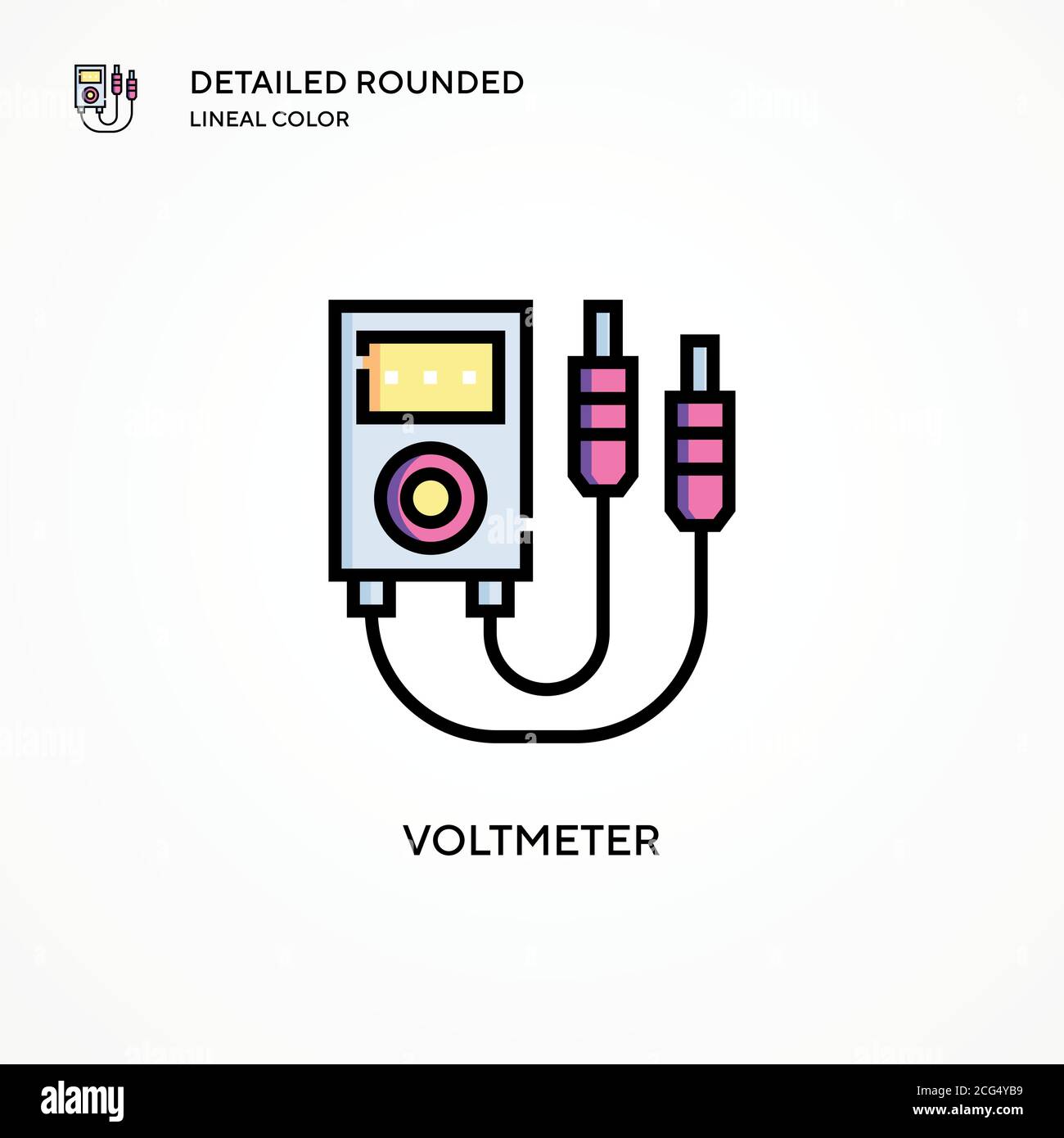 Voltmeter vector icon. Modern vector illustration concepts. Easy to ...