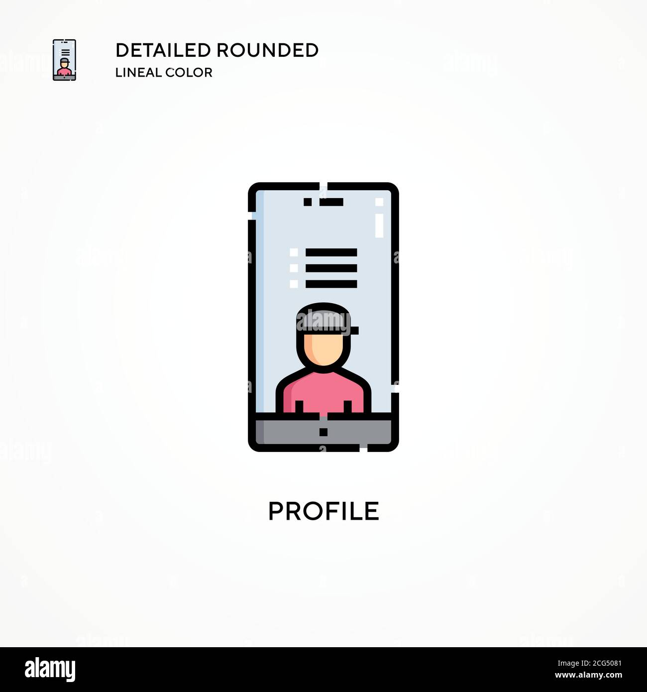 Profile vector icon. Modern vector illustration concepts. Easy to edit ...