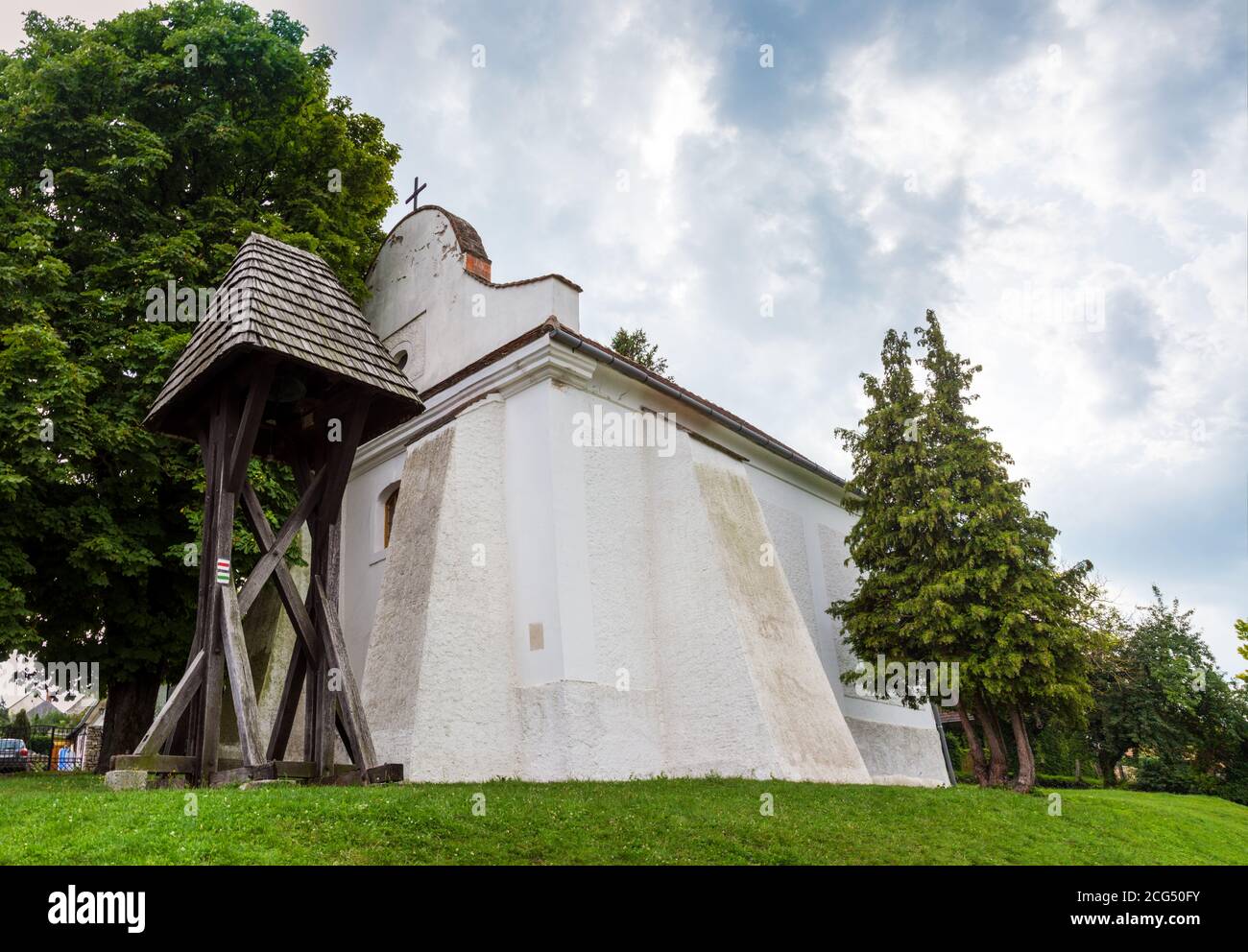 Baroque lutheran evangelical church with small wooden belfry, built in ...