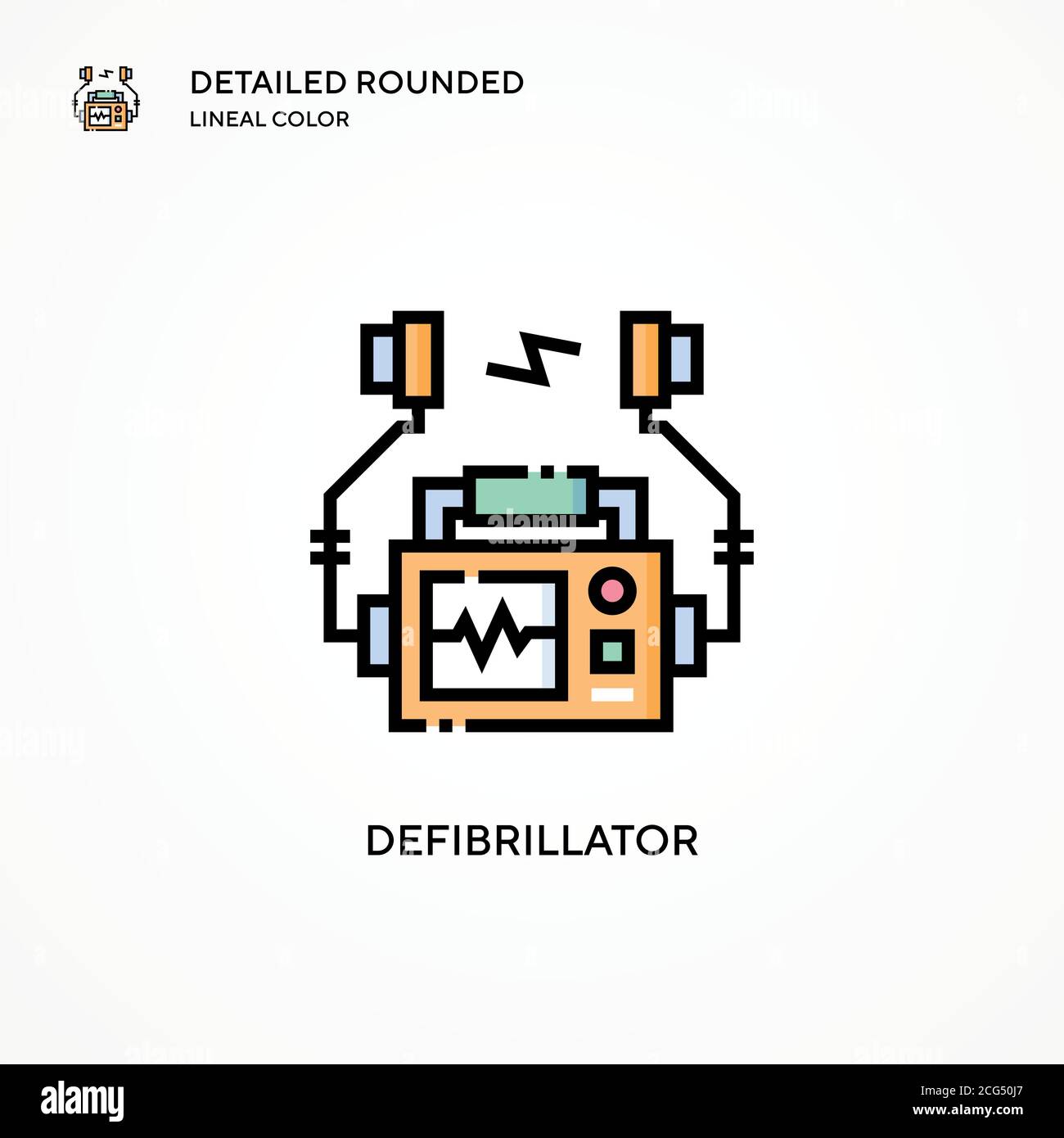 Defibrillator vector icon. Modern vector illustration concepts. Easy to ...