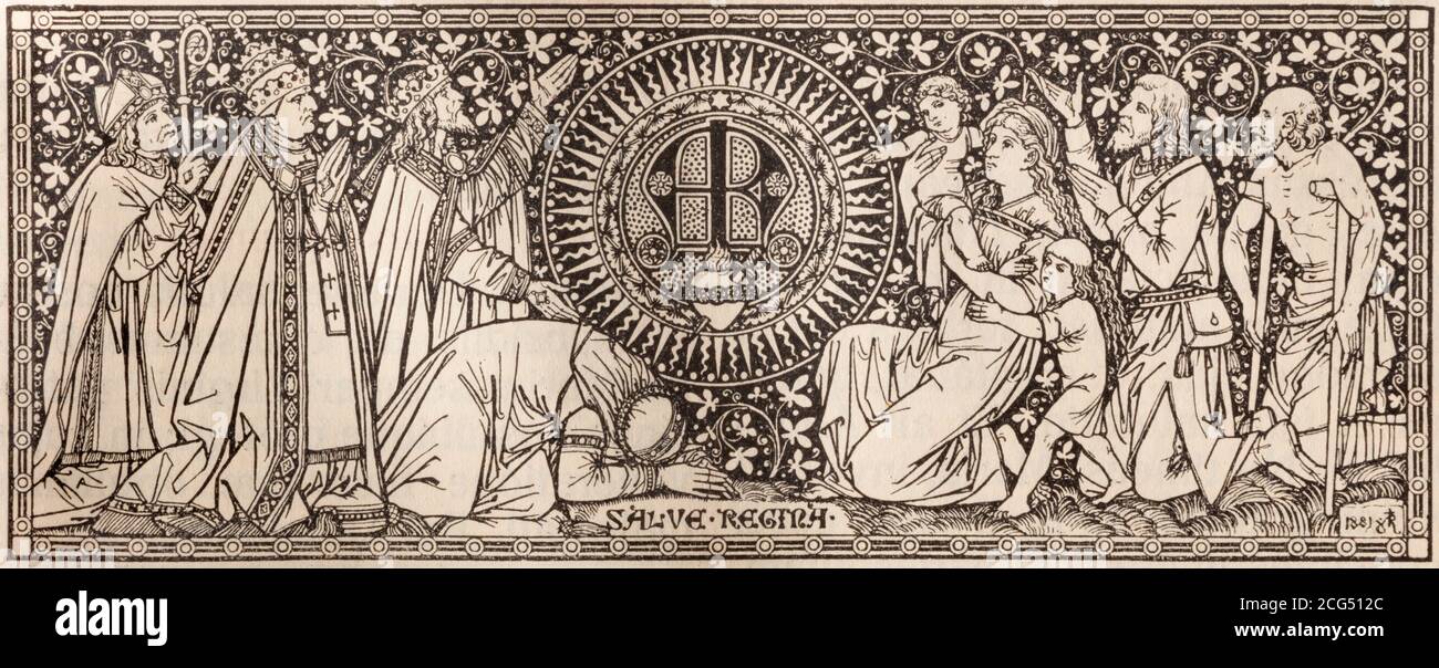 BRATISLAVA, SLOVAKIA, NOVEMBER - 21, 2016: The lithography of Virgin ...