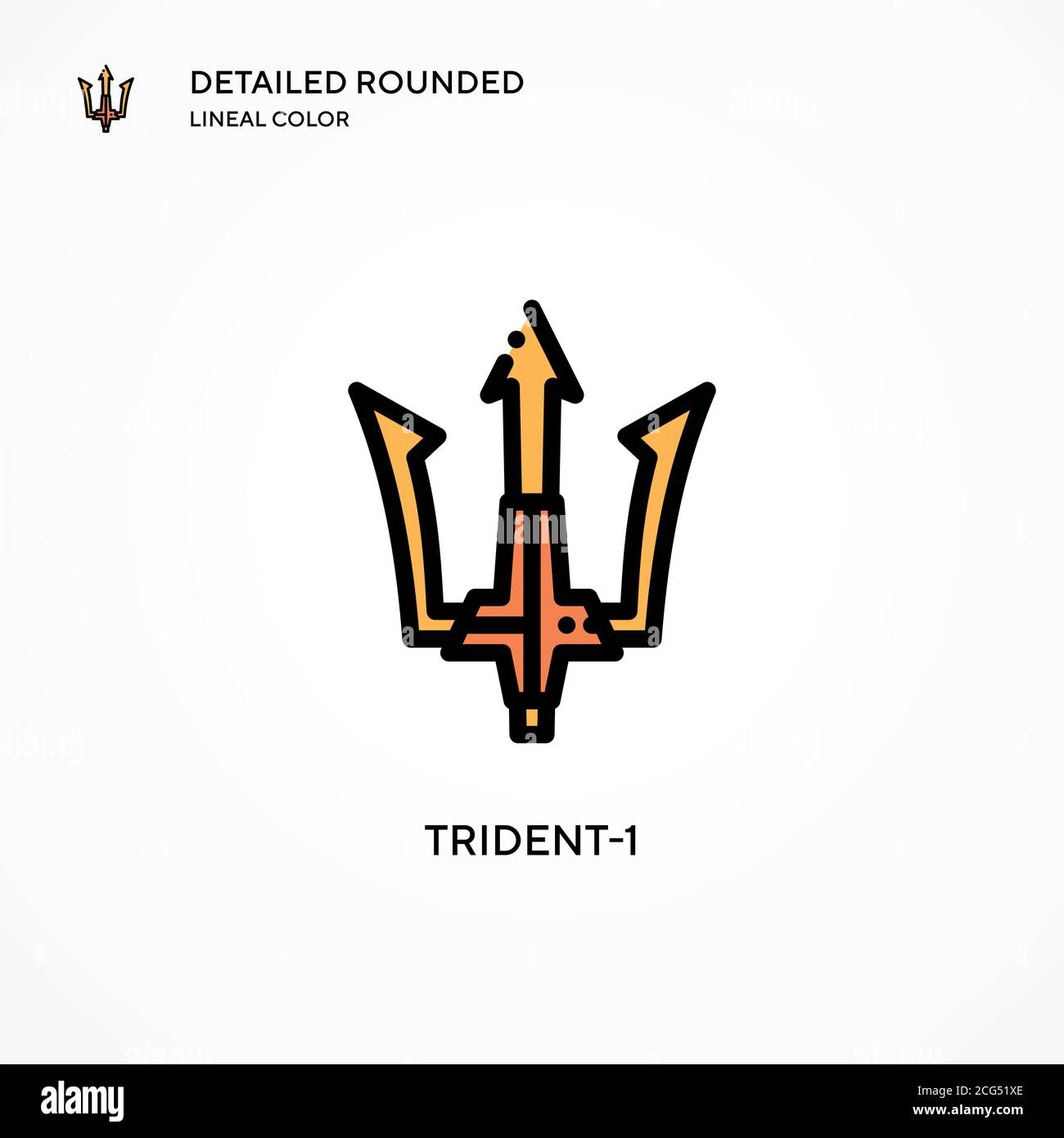 Trident-1 vector icon. Modern vector illustration concepts. Easy to ...