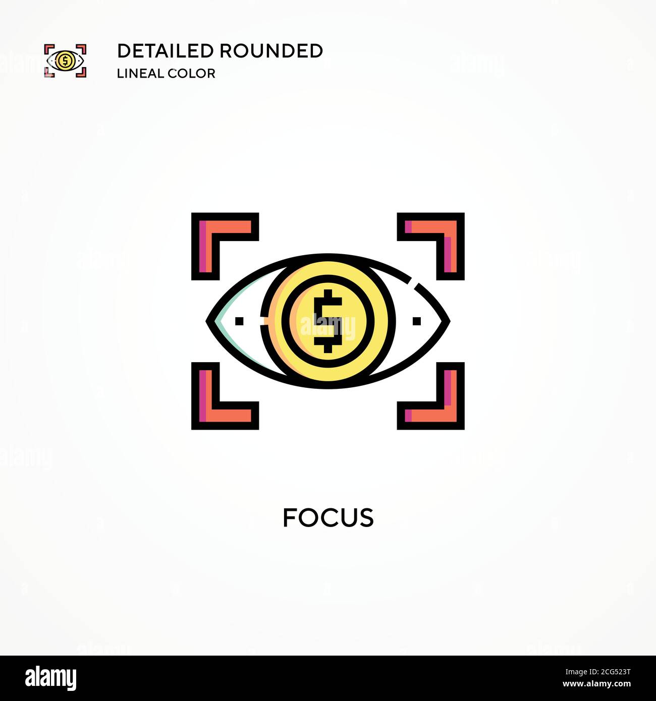 Focus vector icon. Modern vector illustration concepts. Easy to edit ...