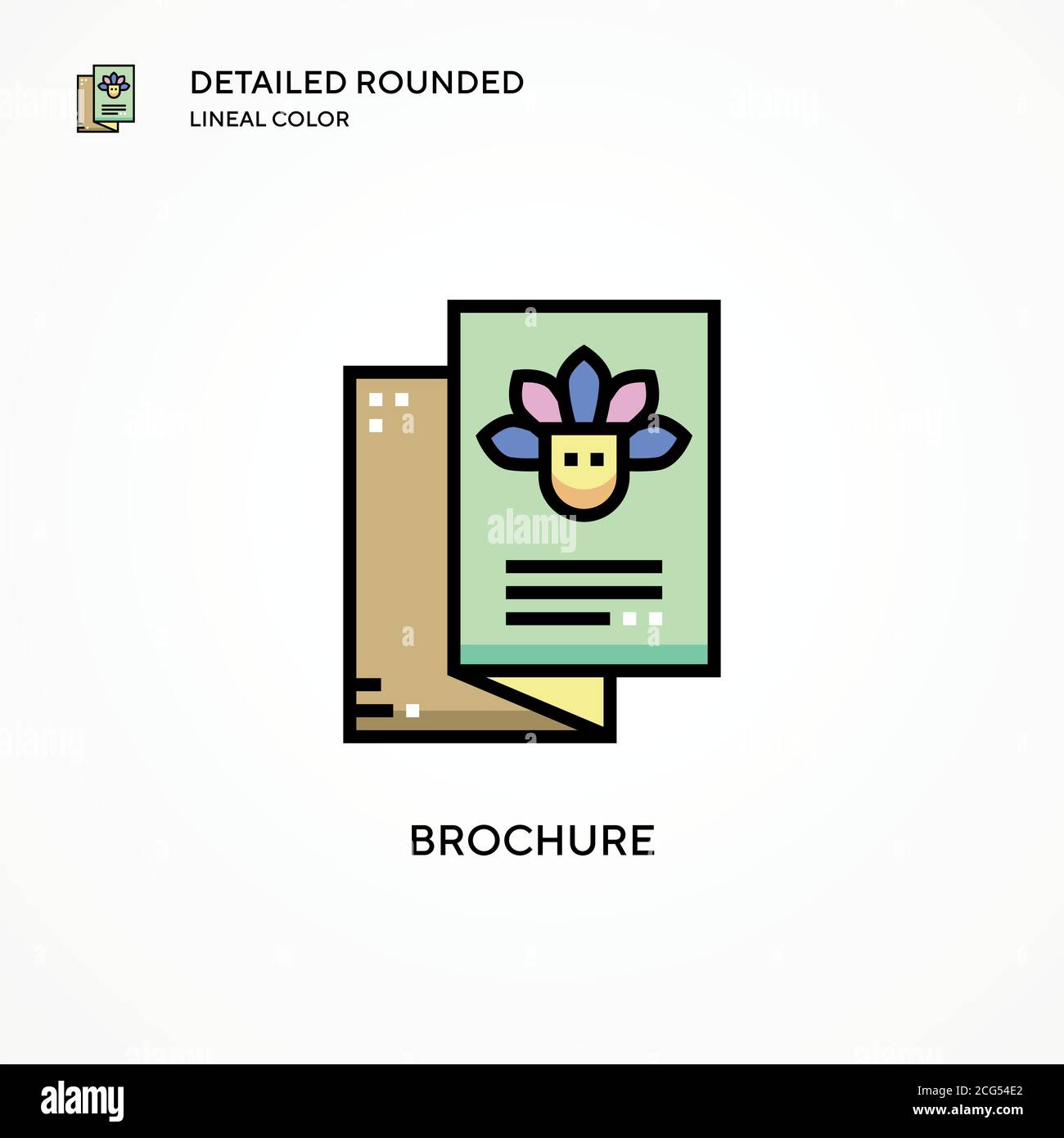 Brochure vector icon. Modern vector illustration concepts. Easy to edit ...