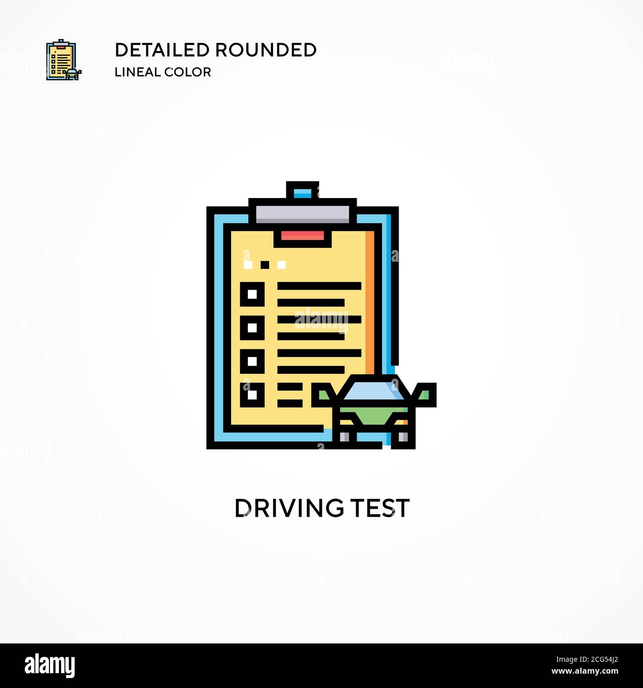 Driving test vector icon. Modern vector illustration concepts. Easy to ...