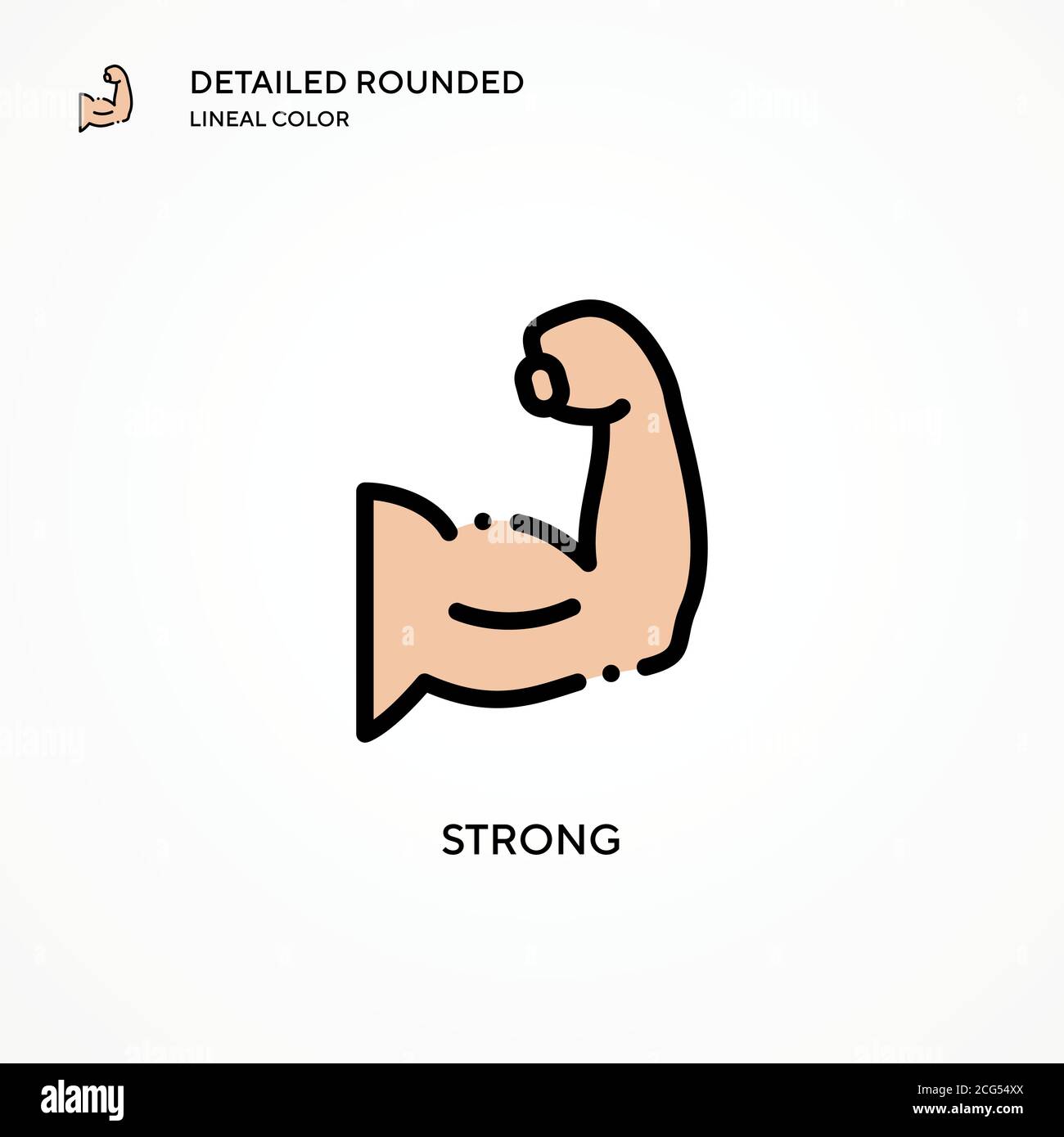 Strong vector icon. Modern vector illustration concepts. Easy to edit ...