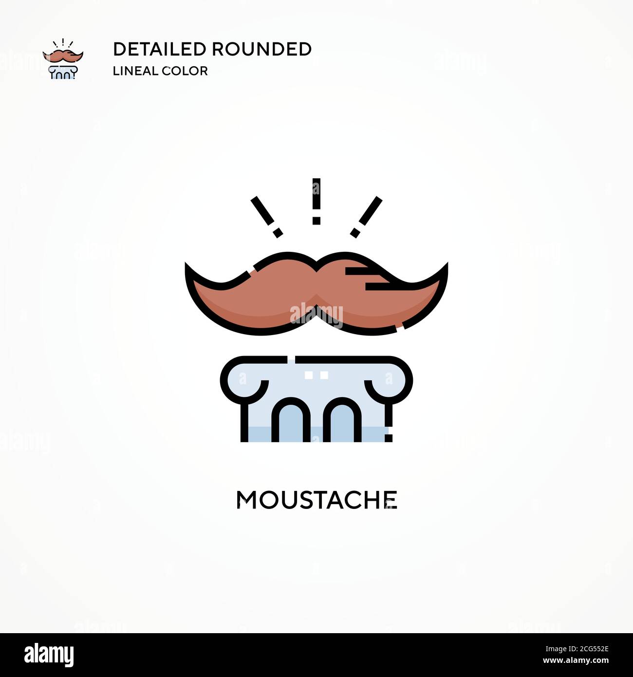Moustache vector icon. Modern vector illustration concepts. Easy to ...