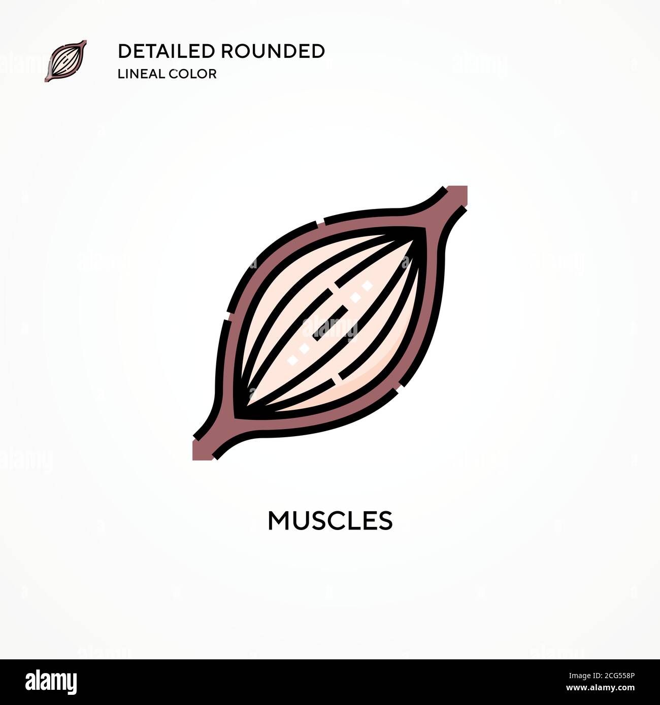 Muscles vector icon. Modern vector illustration concepts. Easy to edit ...