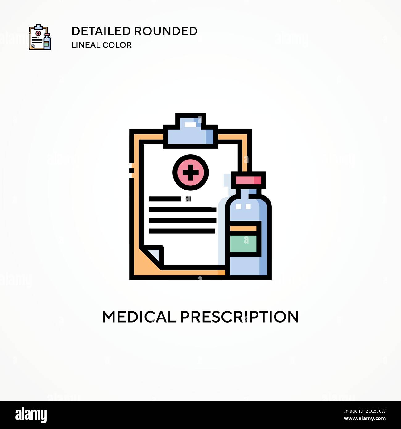 Medical prescription vector icon. Modern vector illustration concepts ...