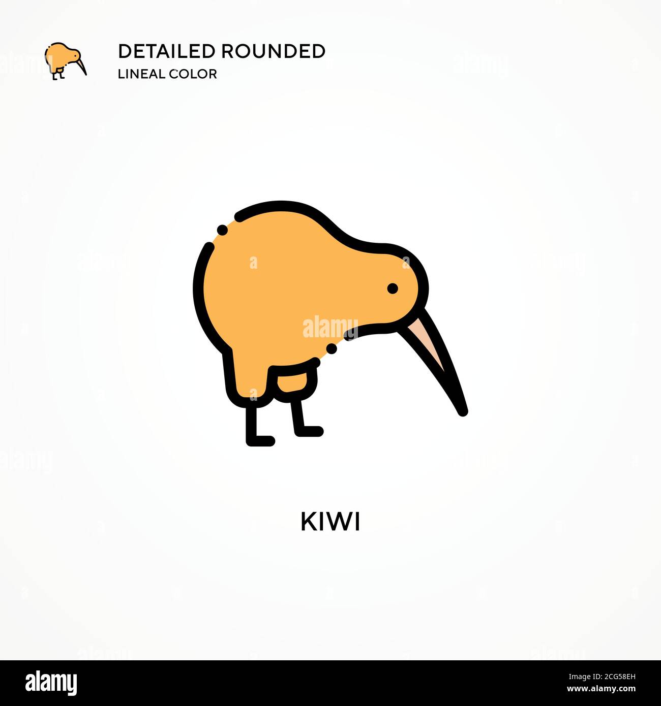 Kiwi vector icon. Modern vector illustration concepts. Easy to edit and ...