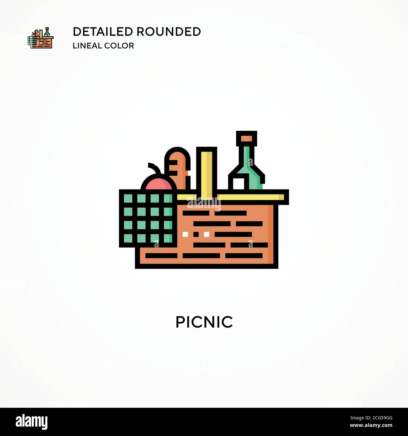 Picnic vector icon. Modern vector illustration concepts. Easy to edit ...