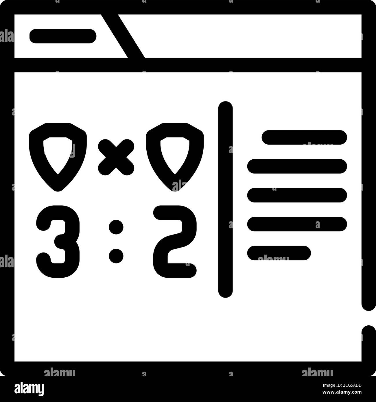 online game score line icon vector illustration Stock Vector Image ...