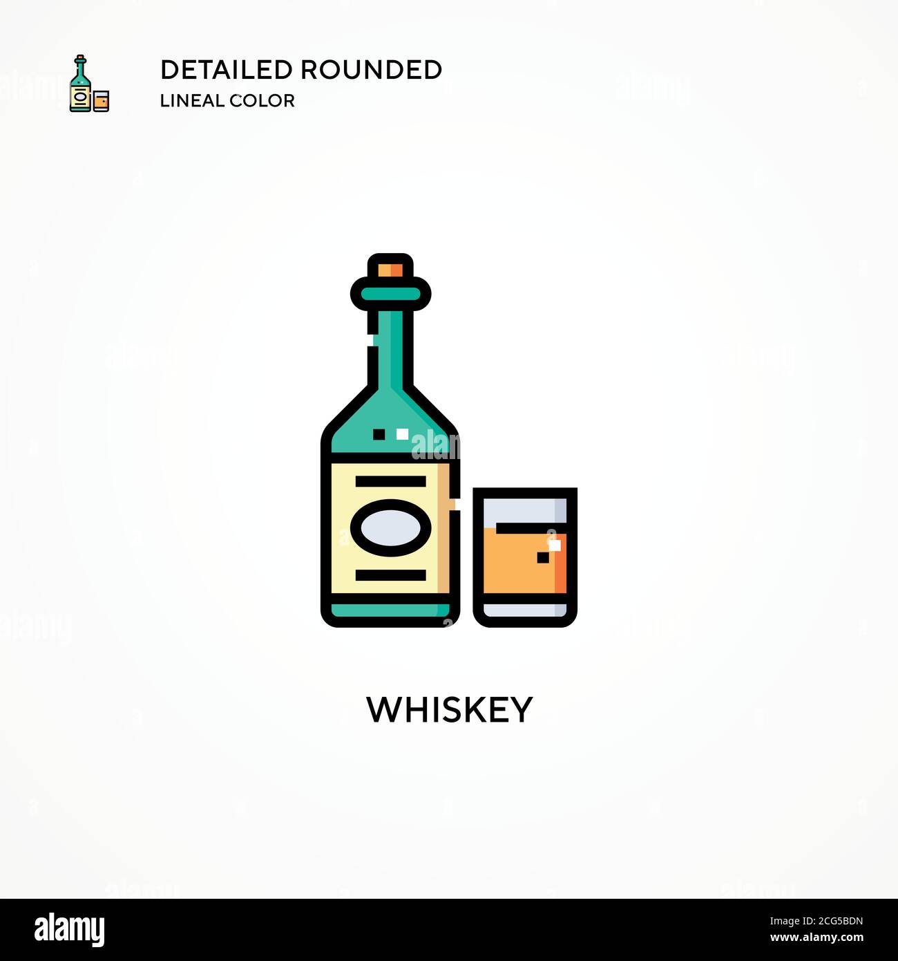 Whiskey vector icon. Modern vector illustration concepts. Easy to edit ...