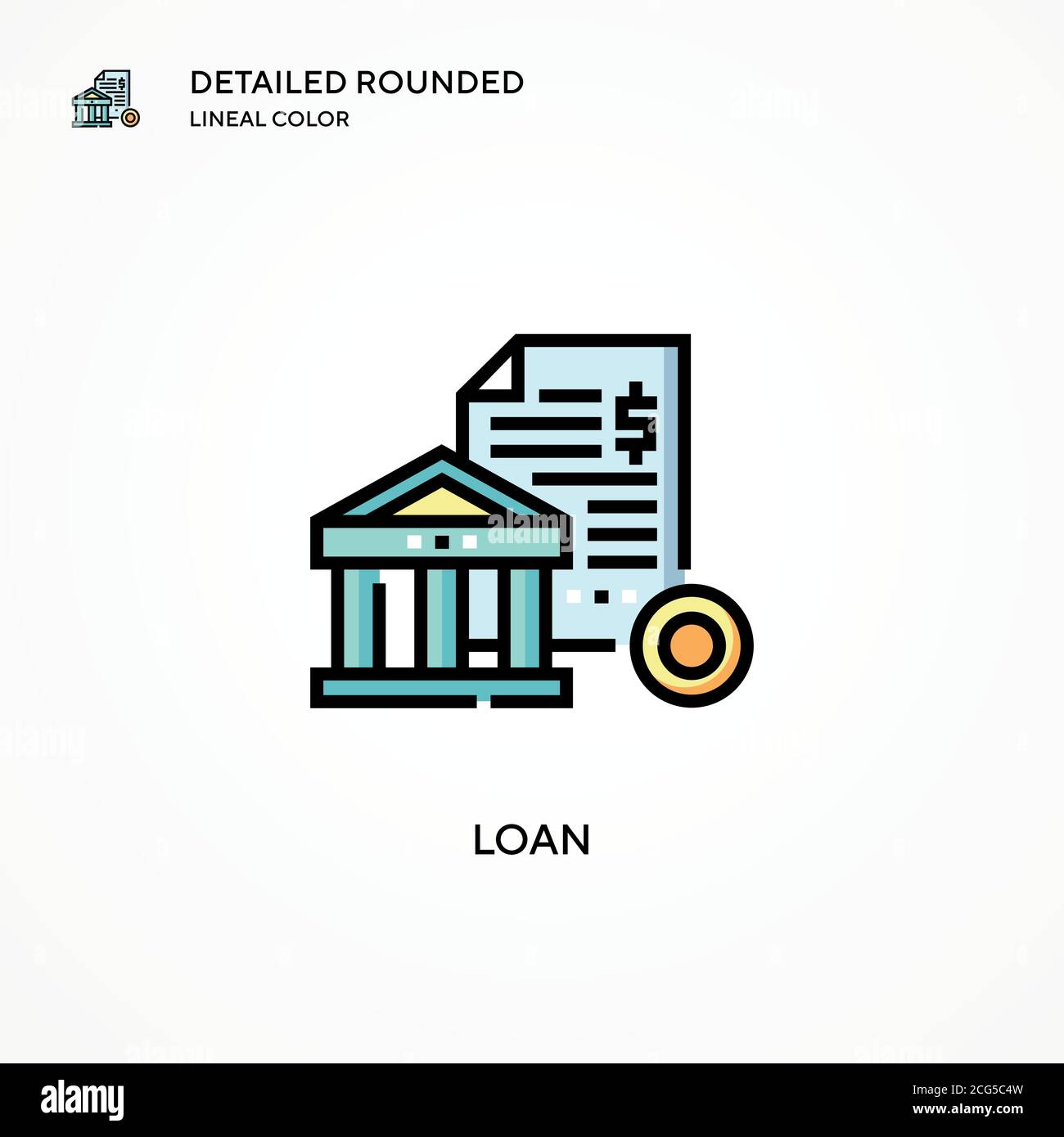 Loan vector icon. Modern vector illustration concepts. Easy to edit and ...