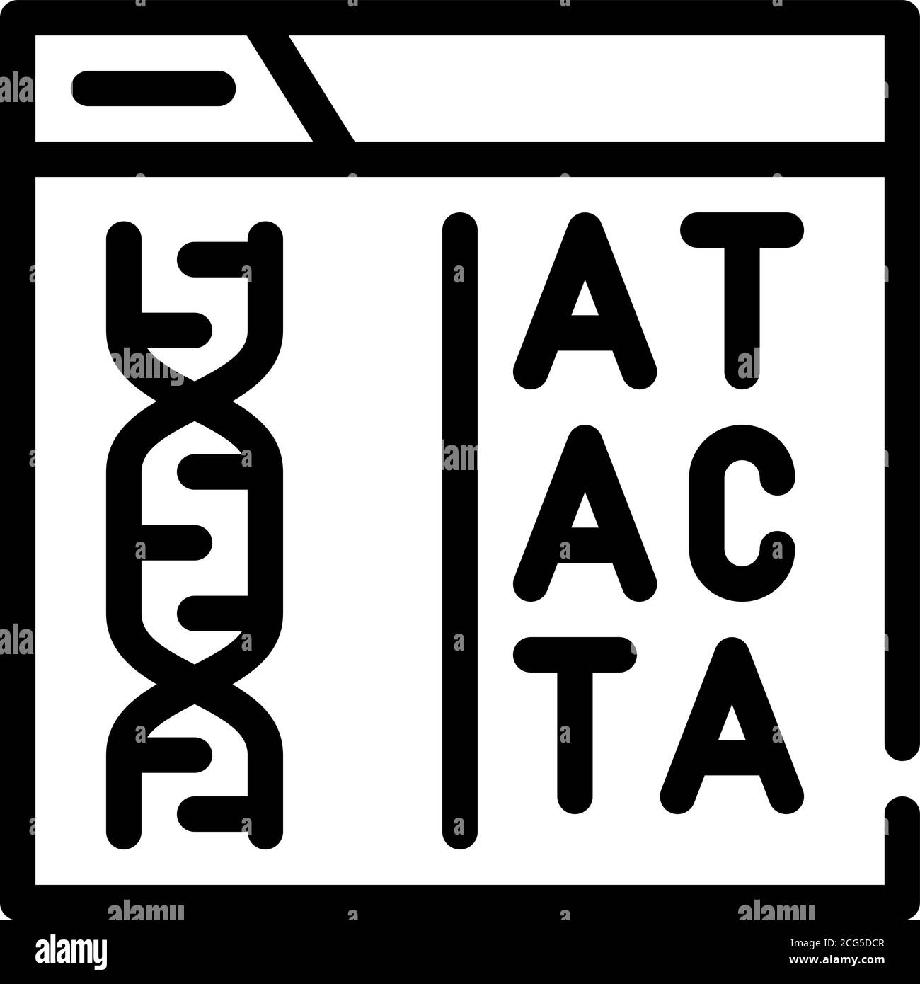 decoding dna code line icon vector illustration Stock Vector Image ...