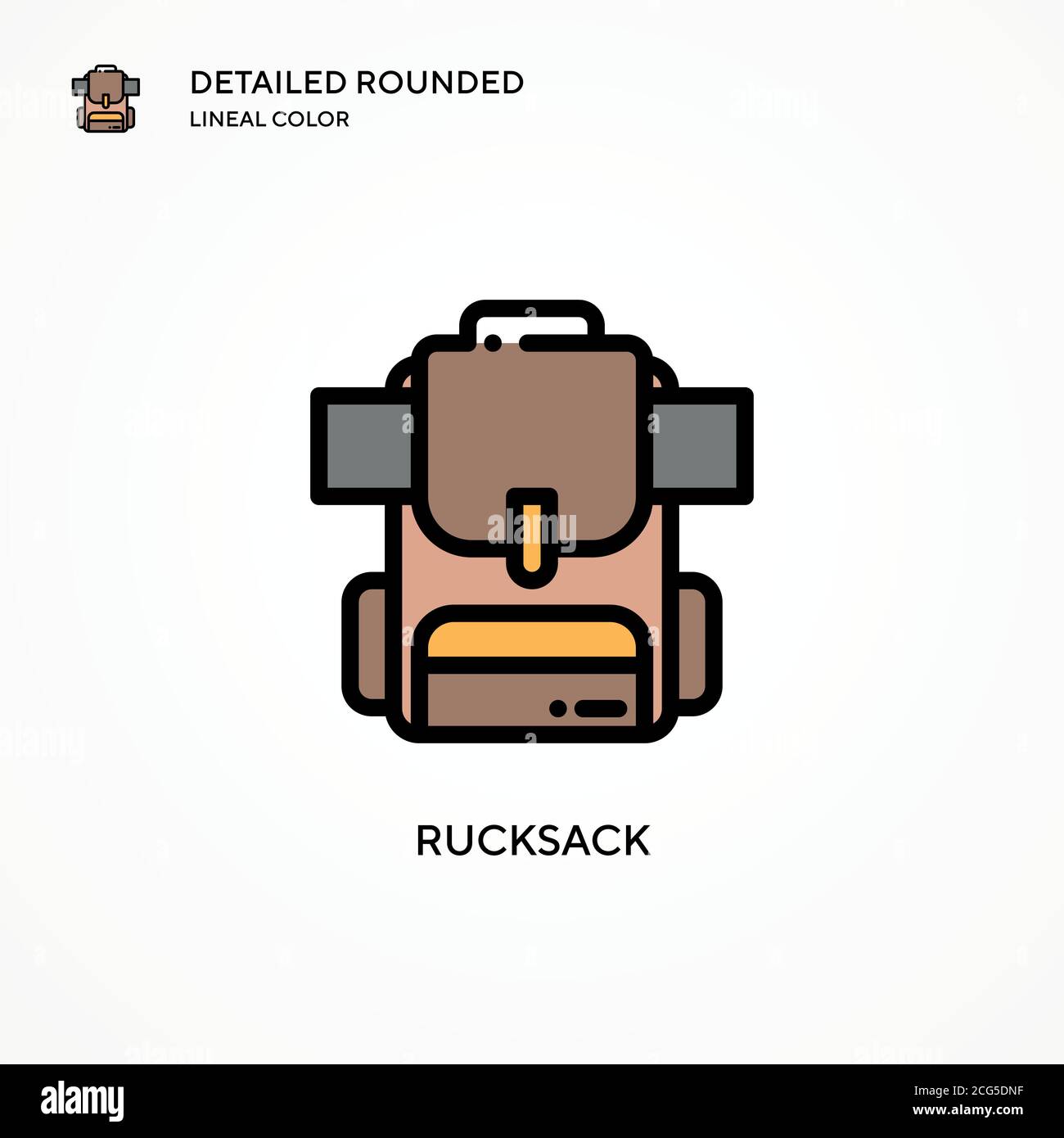 Rucksack vector icon. Modern vector illustration concepts. Easy to edit ...