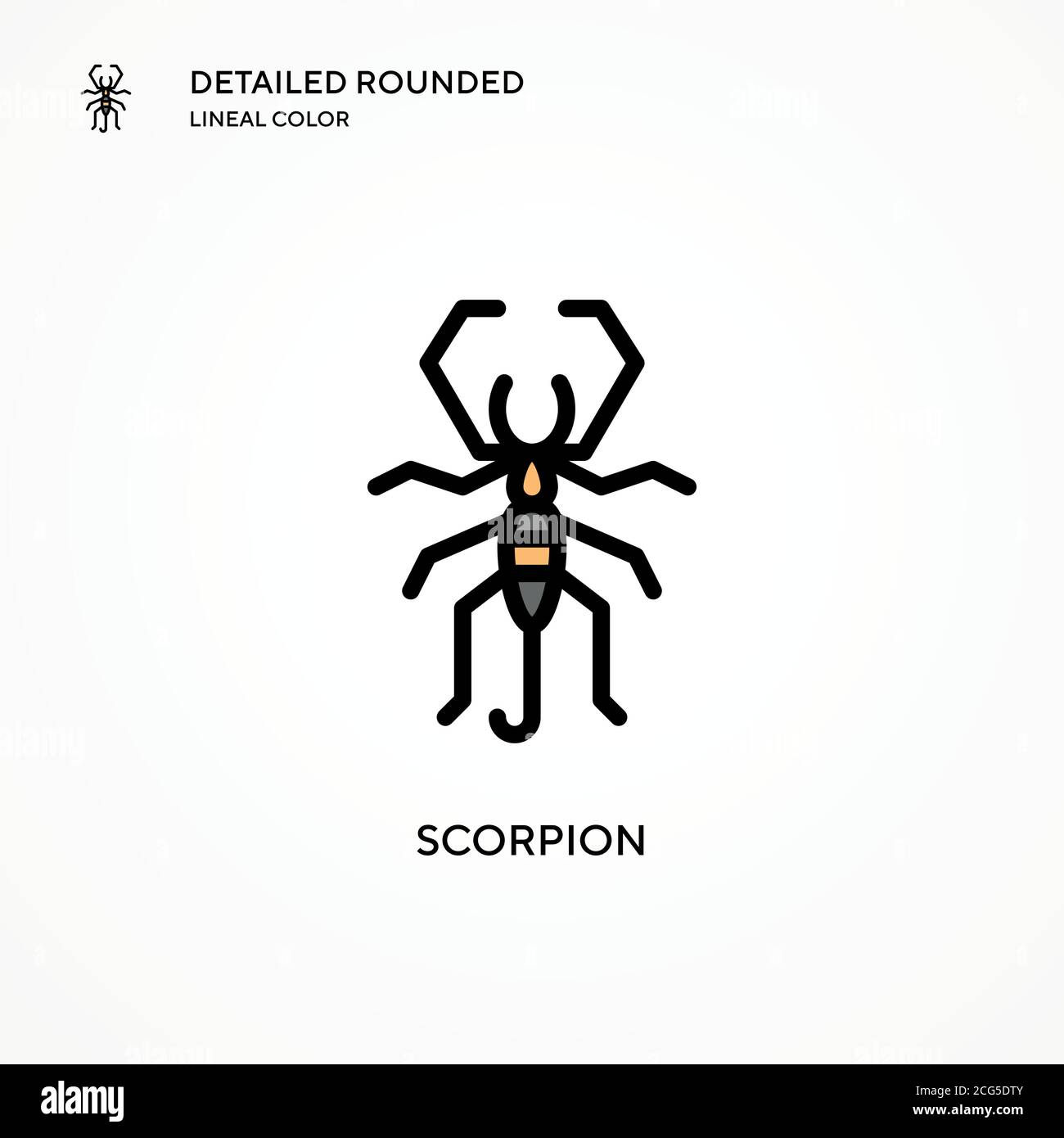 Scorpion vector icon. Modern vector illustration concepts. Easy to edit ...
