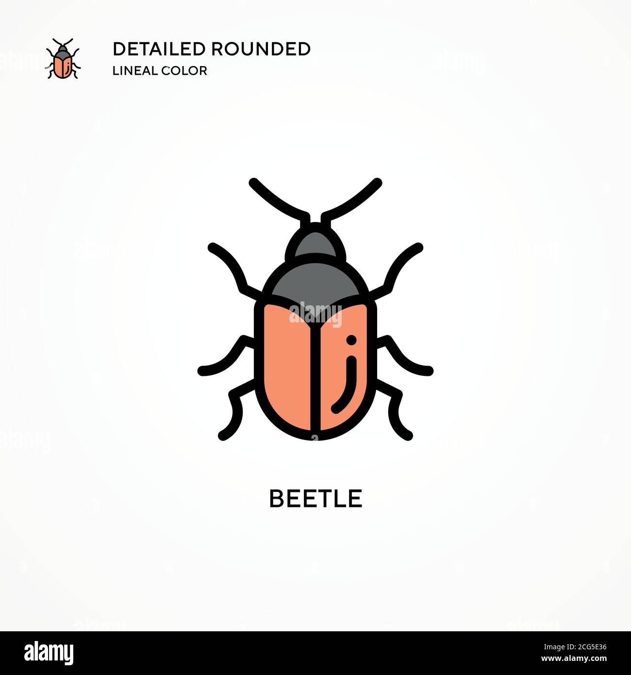 Beetle vector icon. Modern vector illustration concepts. Easy to edit ...