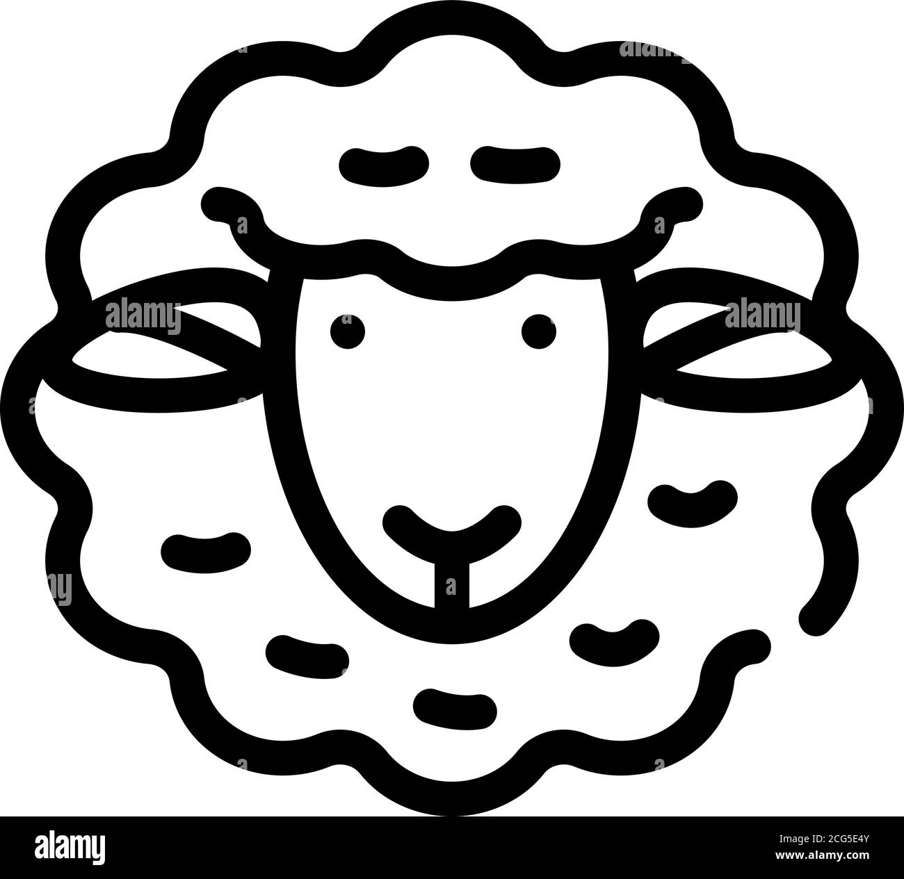 dolly sheep clone line icon vector illustration Stock Vector Image ...