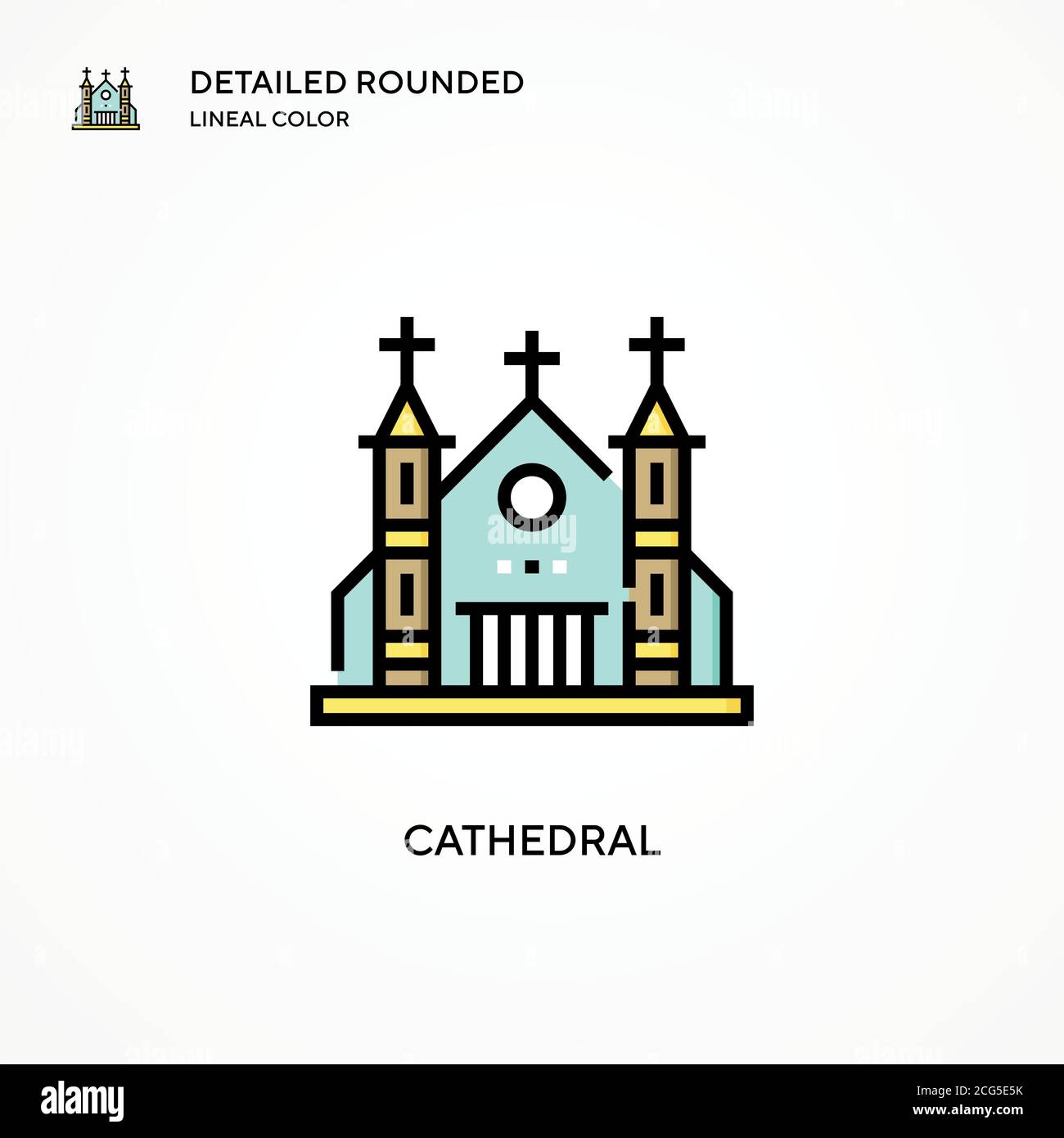 Cathedral vector icon. Modern vector illustration concepts. Easy to ...