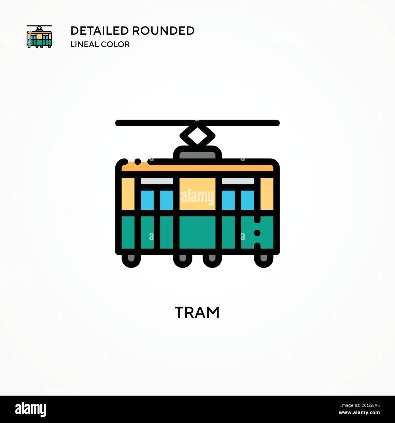 Tram vector icon. Modern vector illustration concepts. Easy to edit and ...