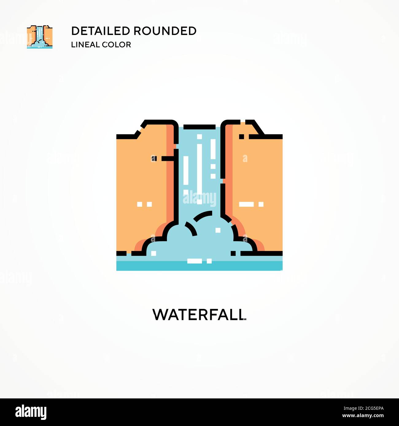 Waterfall vector icon. Modern vector illustration concepts. Easy to ...