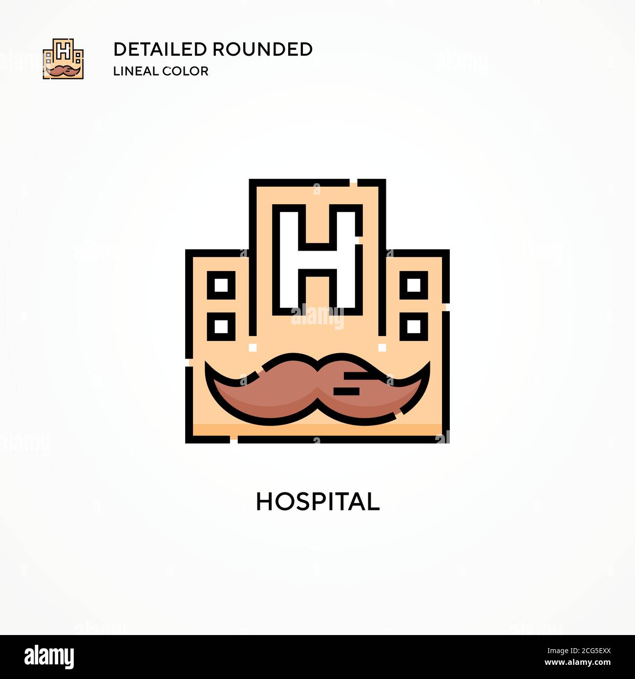 Hospital vector icon. Modern vector illustration concepts. Easy to edit ...