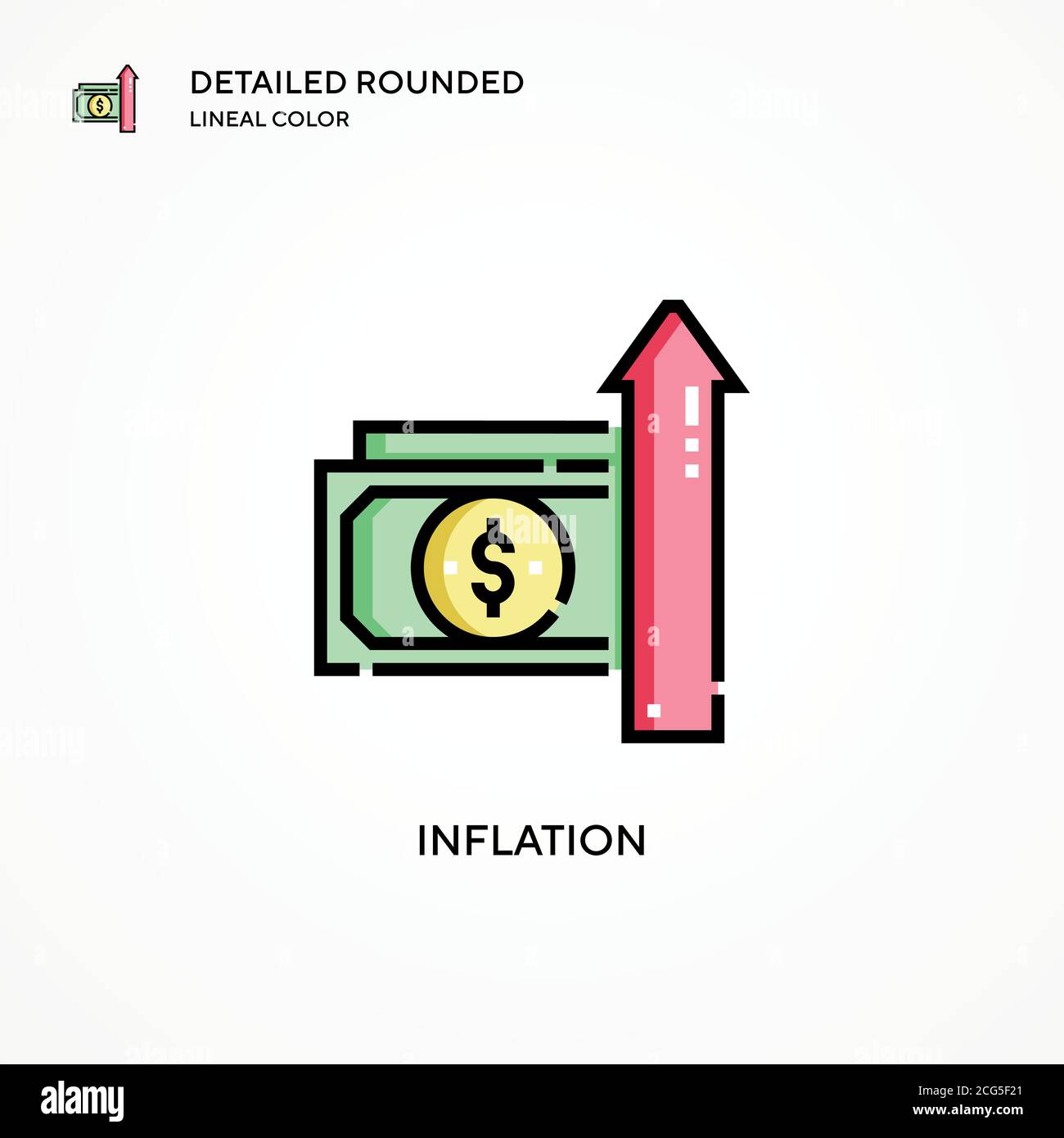Inflation vector icon. Modern vector illustration concepts. Easy to ...