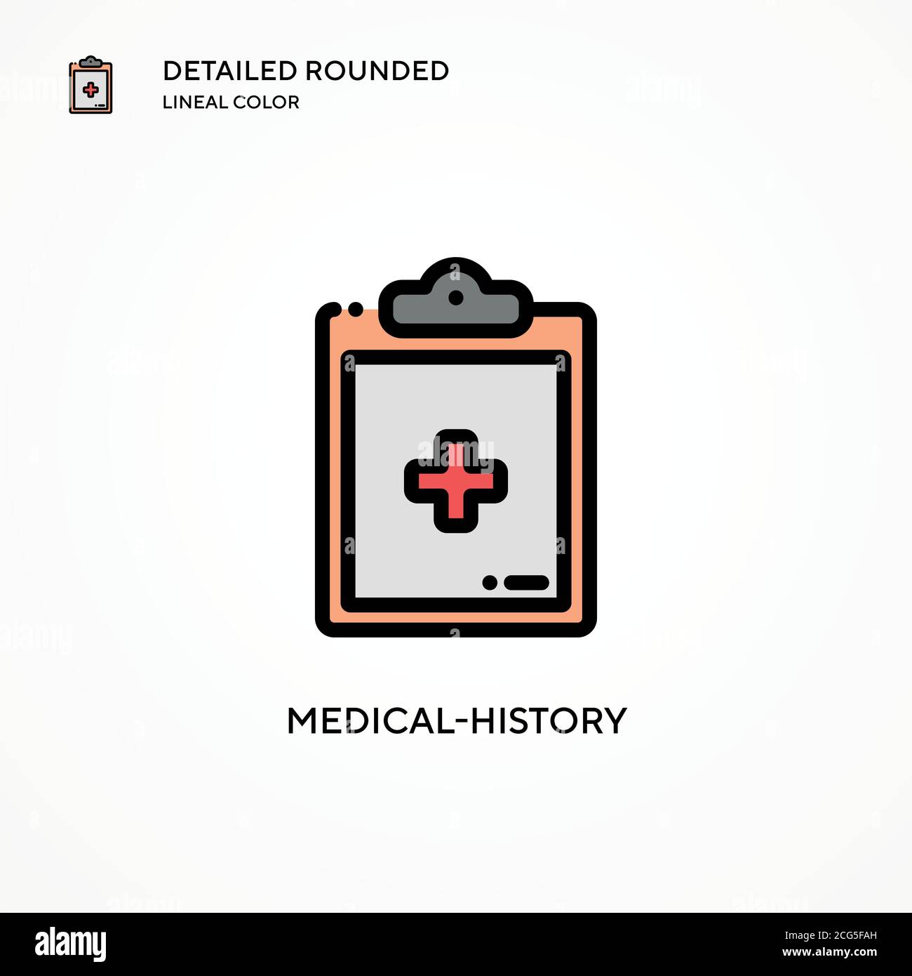 Medical-history vector icon. Modern vector illustration concepts. Easy ...