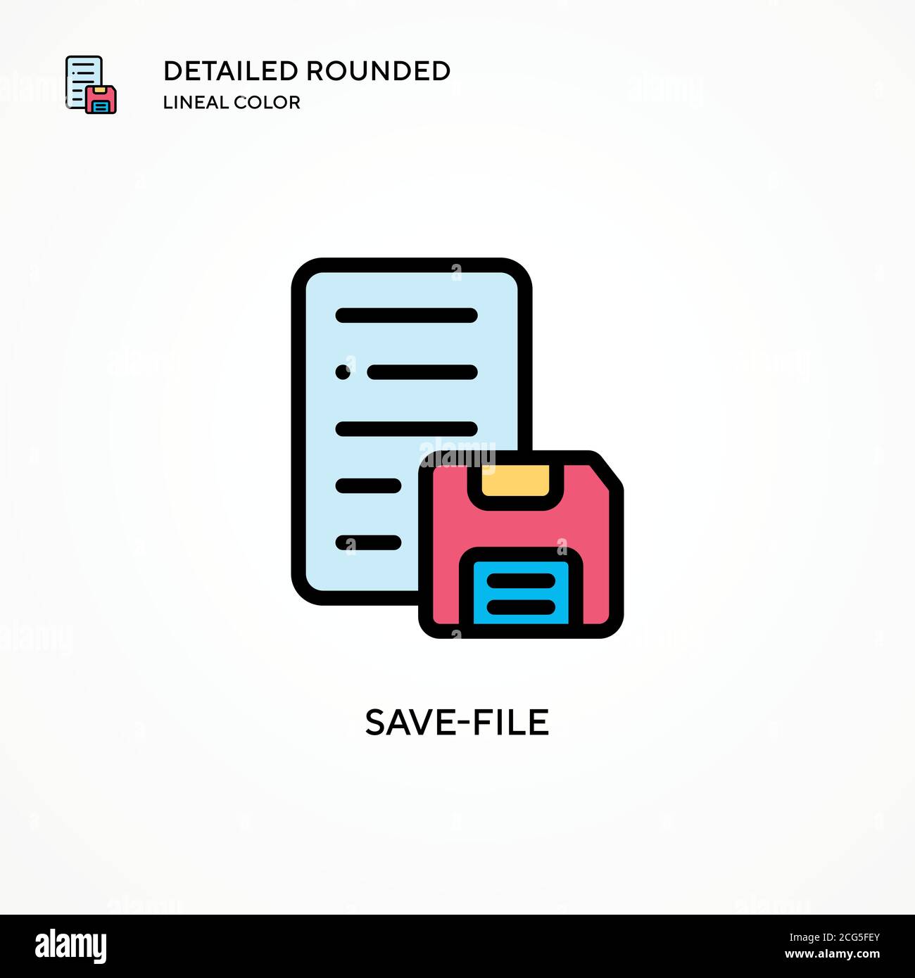 Save-file vector icon. Modern vector illustration concepts. Easy to ...