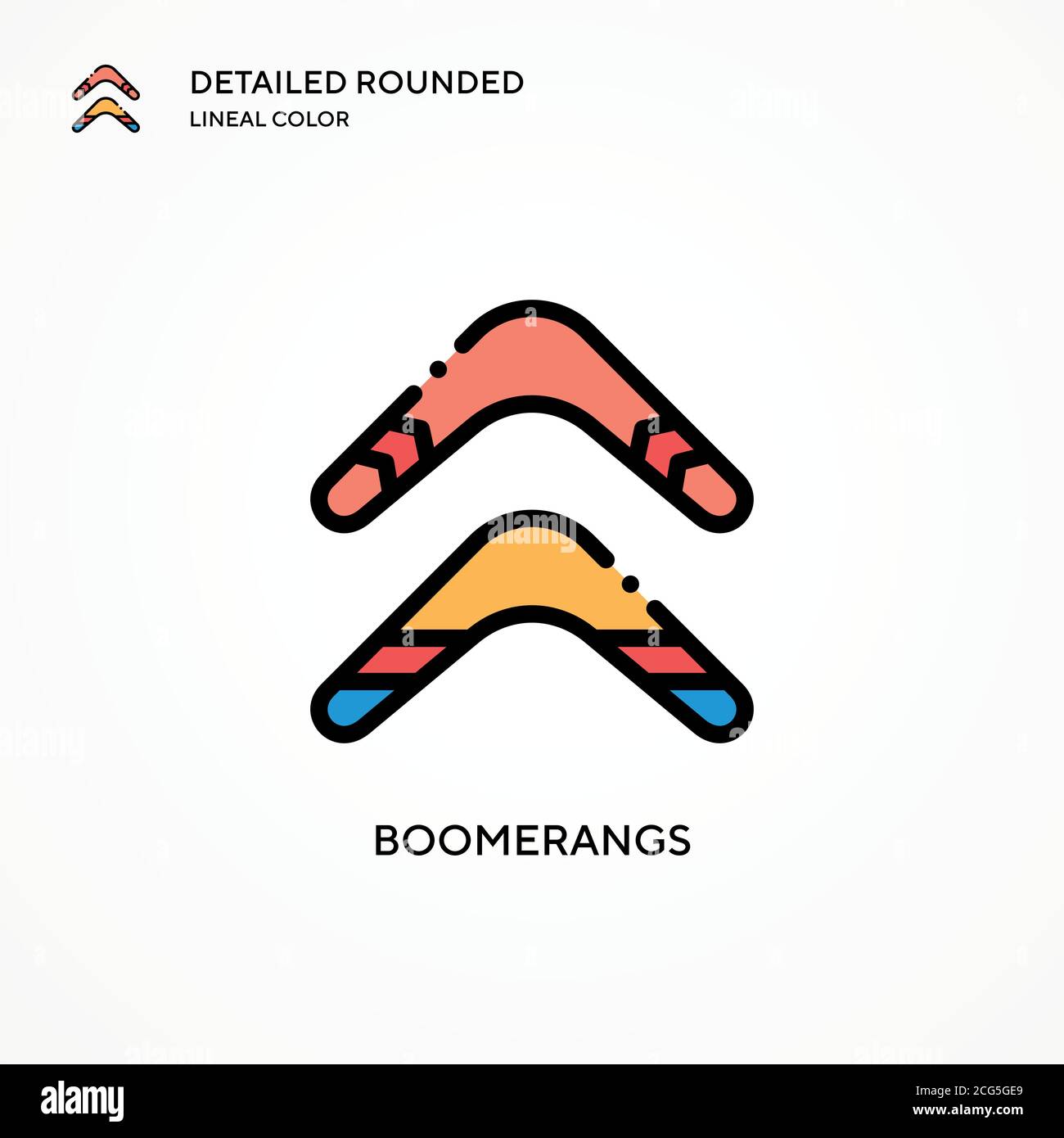 Boomerangs vector icon. Modern vector illustration concepts. Easy to ...