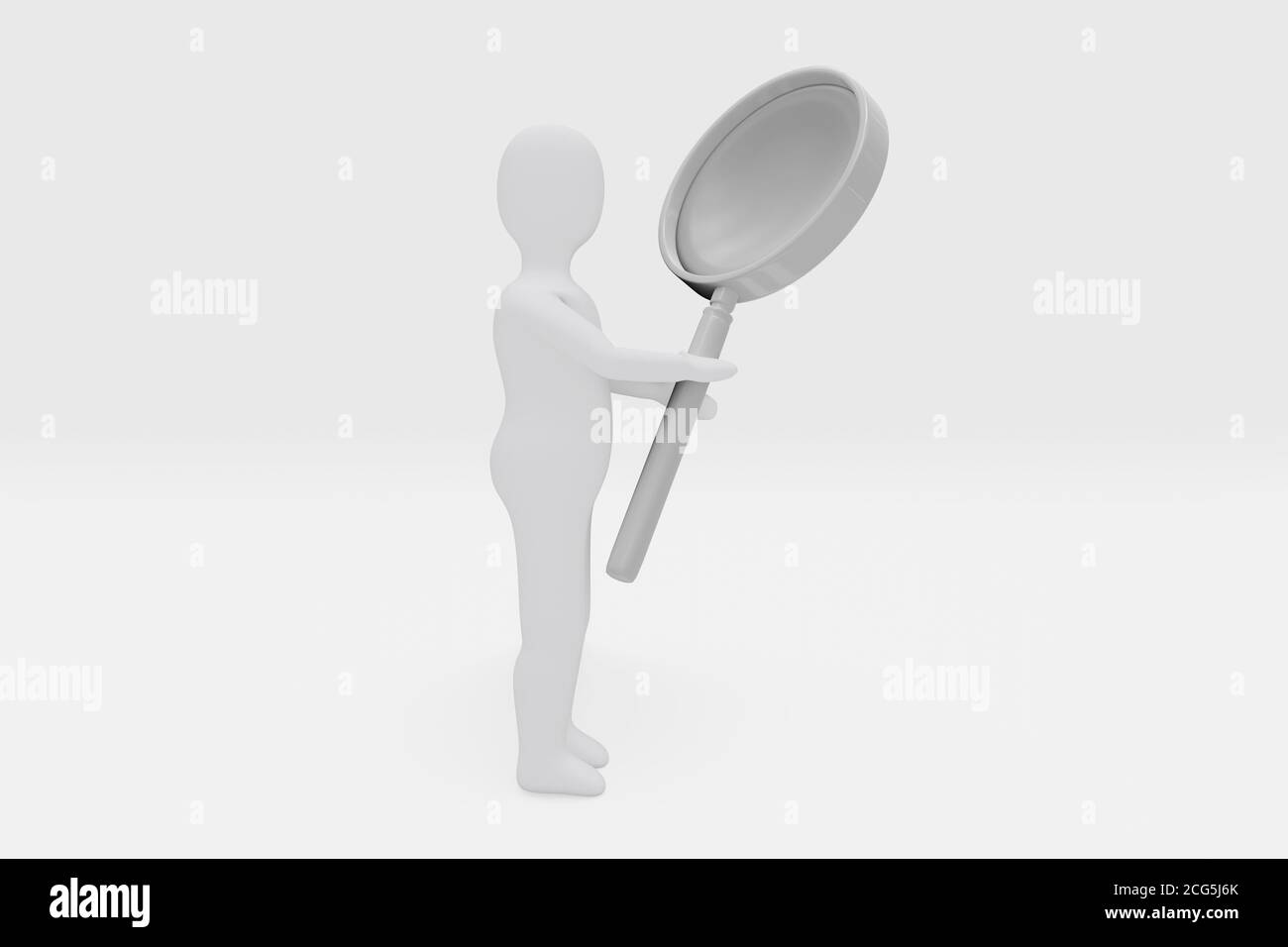 3d character magnifying glass hi-res stock photography and images - Alamy