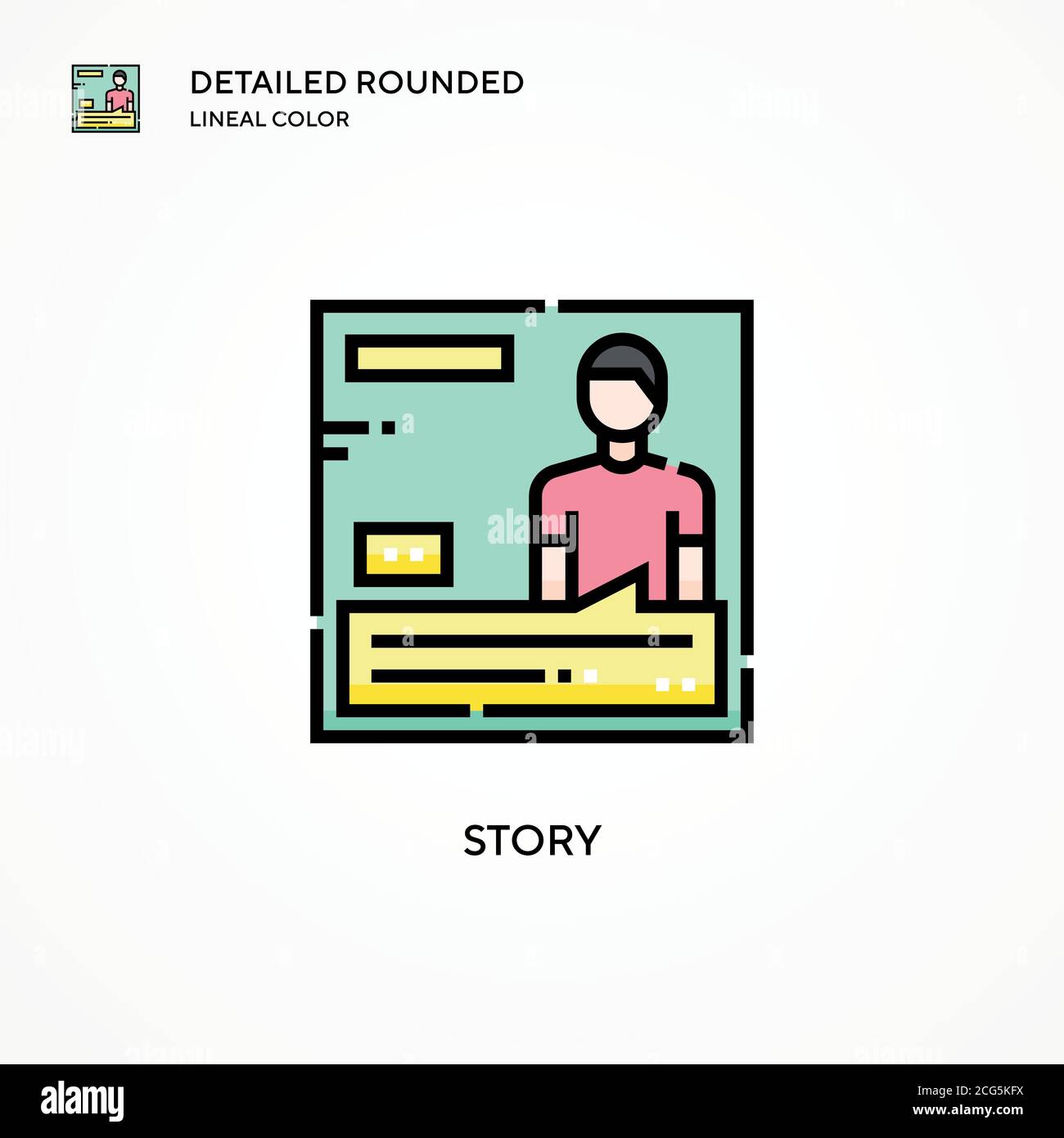 Story vector icon. Modern vector illustration concepts. Easy to edit ...