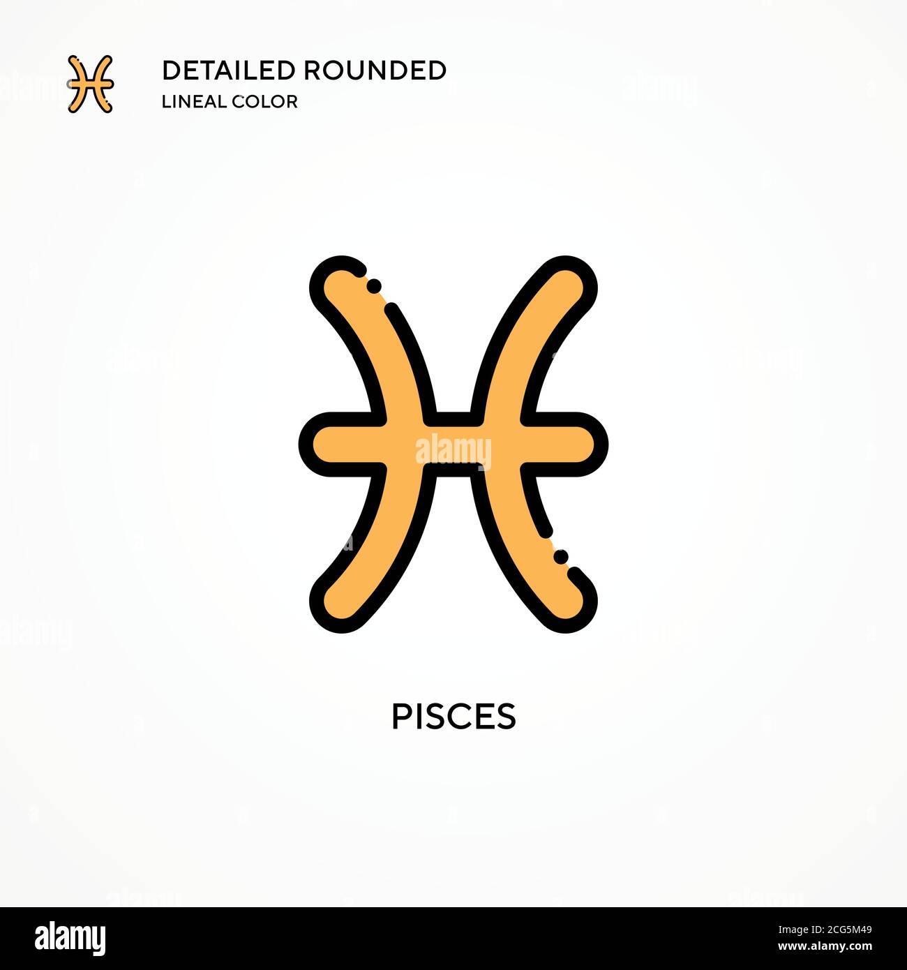 Pisces vector icon. Modern vector illustration concepts. Easy to edit ...