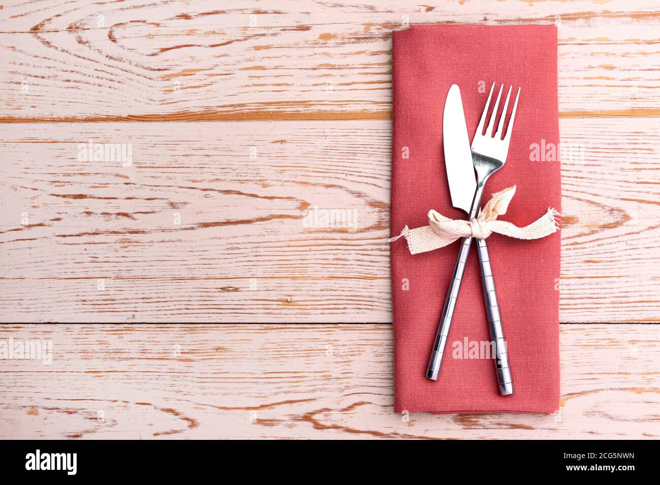 Folded napkin with fork hi-res stock photography and images - Alamy