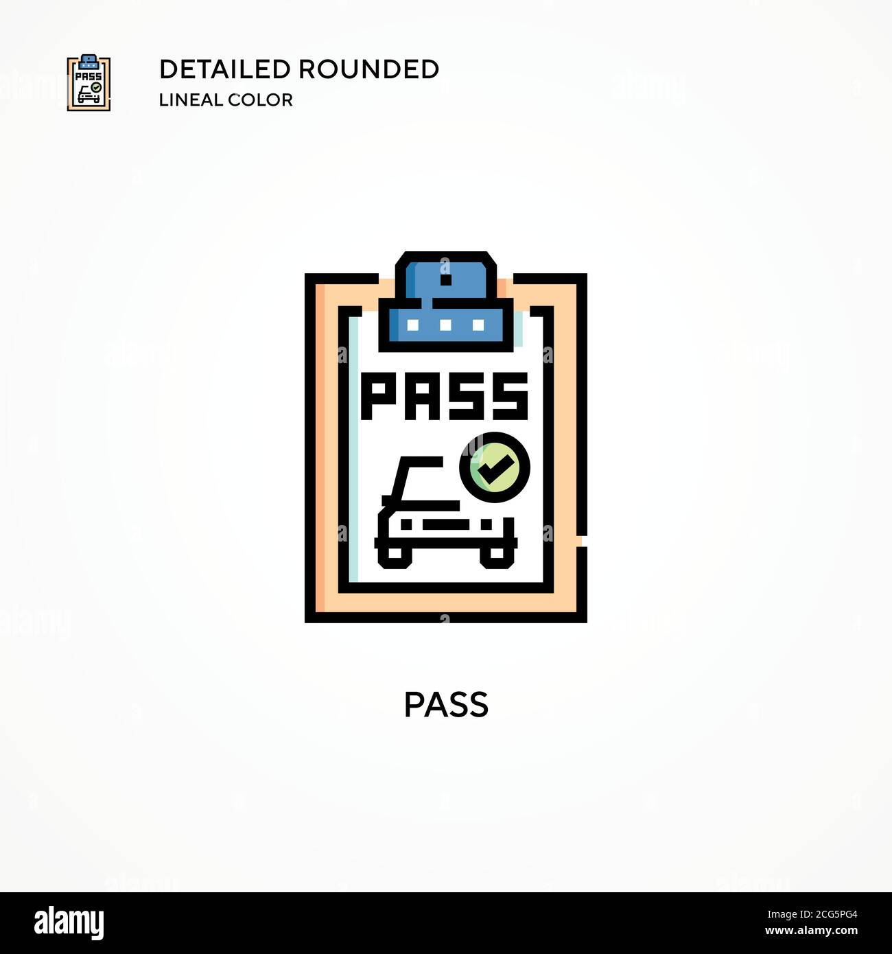 Pass vector icon. Modern vector illustration concepts. Easy to edit and ...