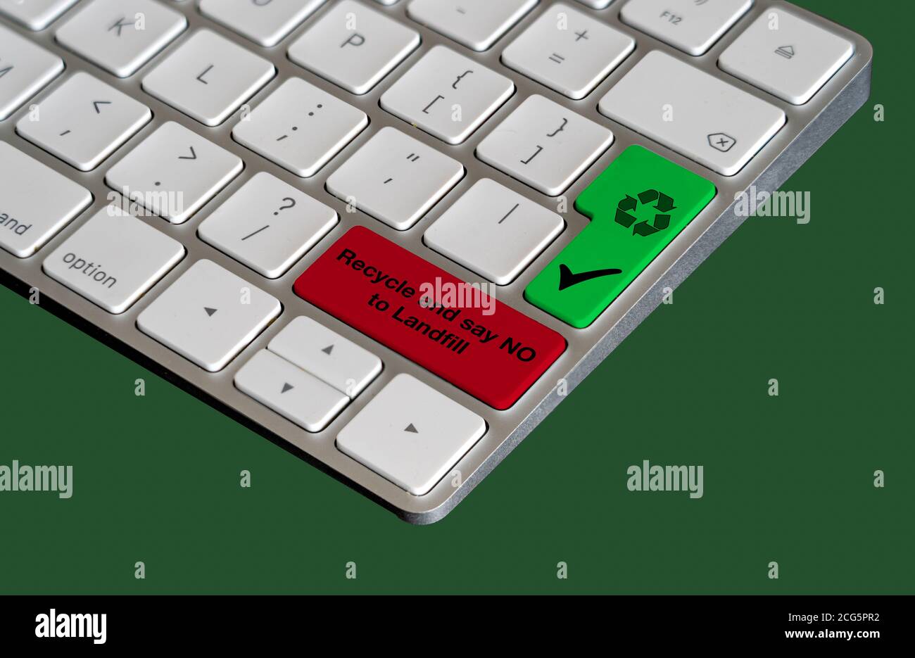 Slogan say no to putting waste in landfill and recycle an illustration ...