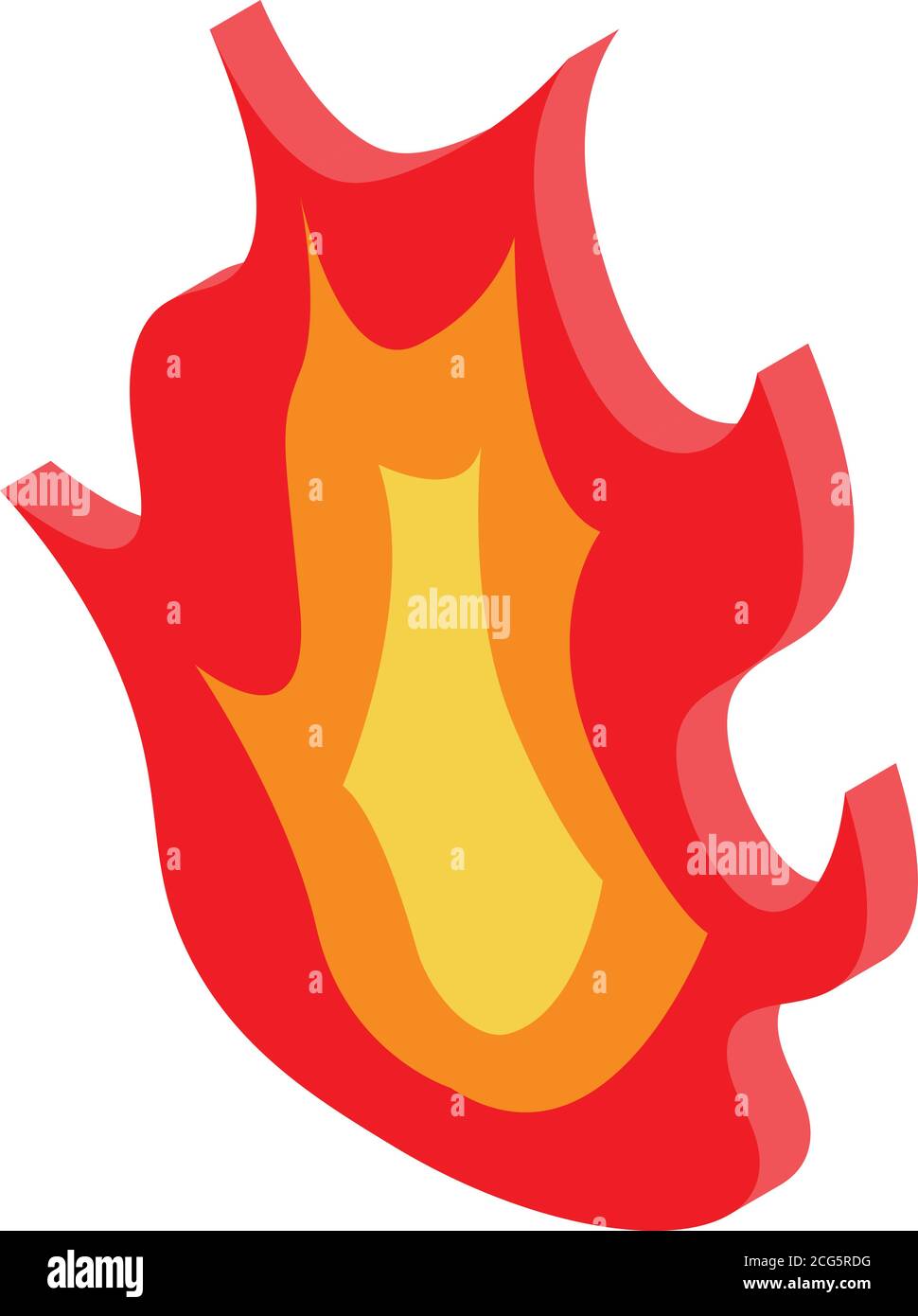 Red fire flame icon, isometric style Stock Vector Image & Art - Alamy