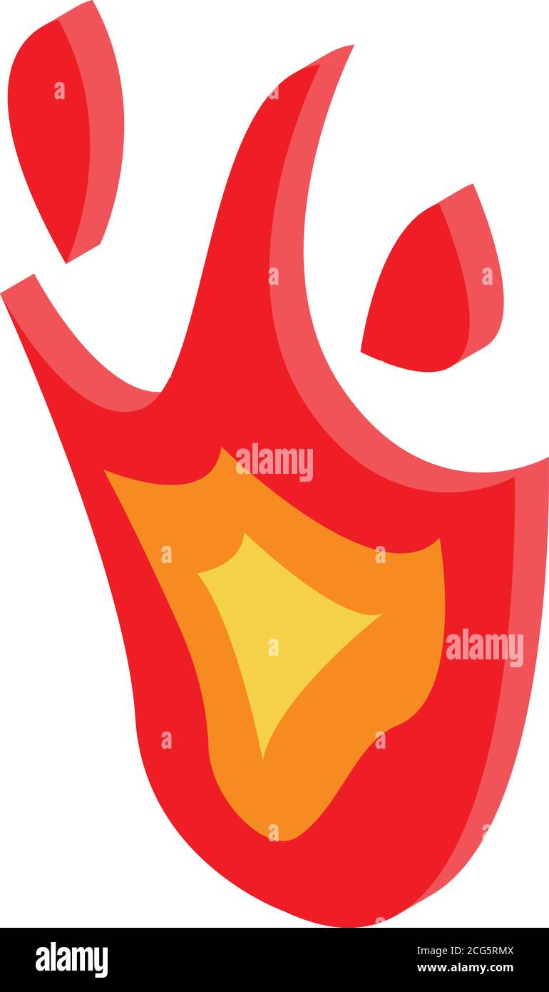 Blazing fire flame icon, isometric style Stock Vector Image & Art - Alamy