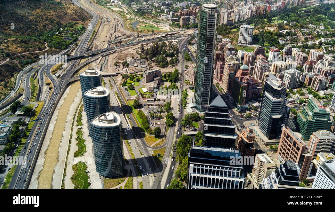 City seen from the sky, modern buildings and roads Stock Photo - Alamy