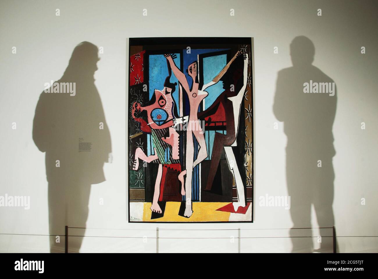 The Three Dancers (1925), by Pablo Picasso, on display during a press ...
