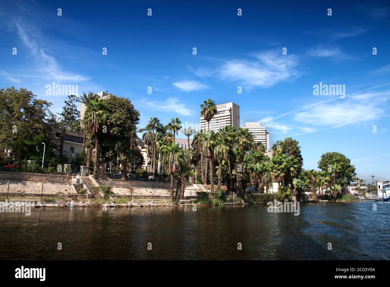 Cairo view from Nile river, Egypt Stock Photo - Alamy